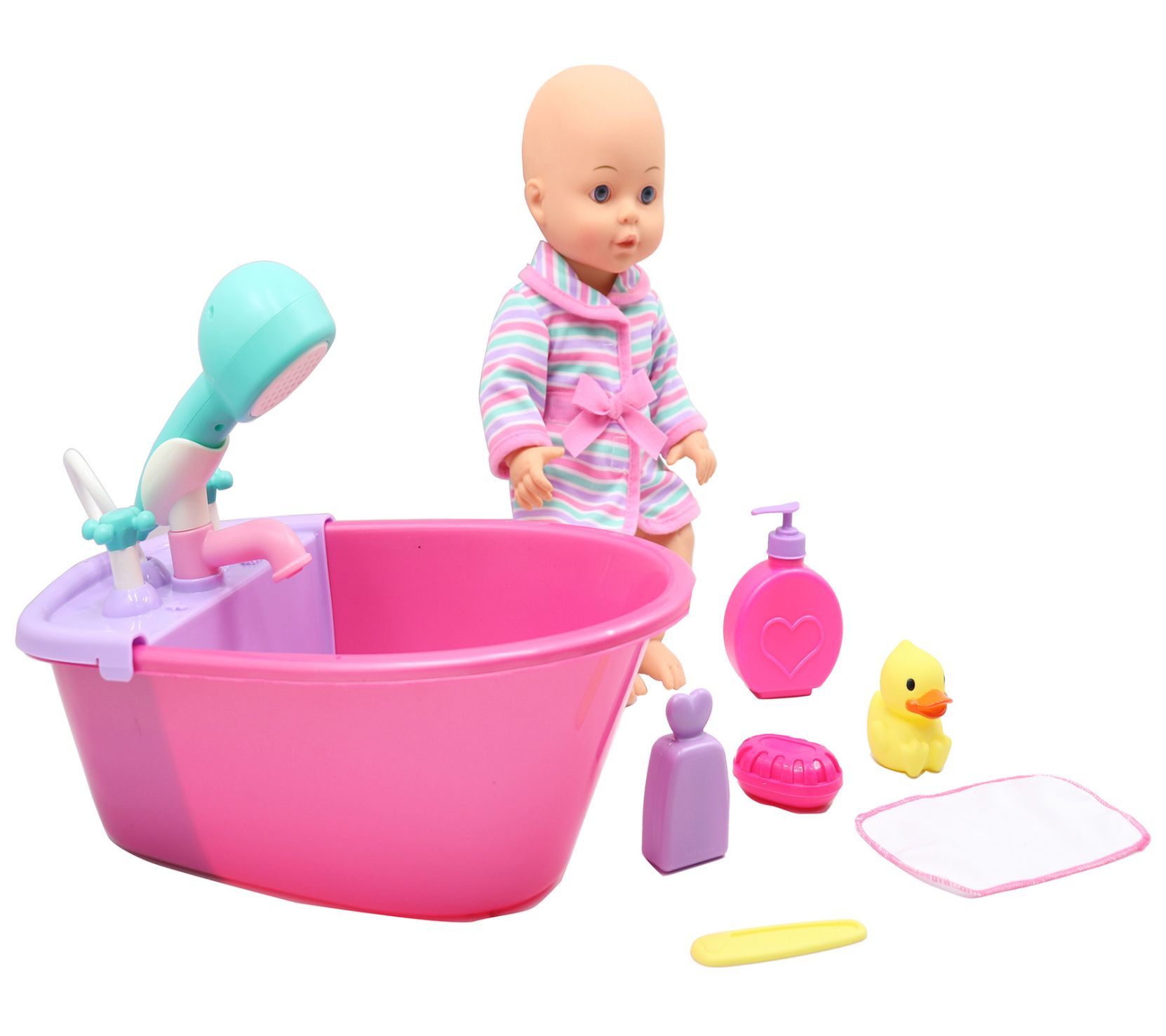 Gi-go Toy Dream Collection Bath Time Fun Set w/14" Baby Doll - QVC.com
