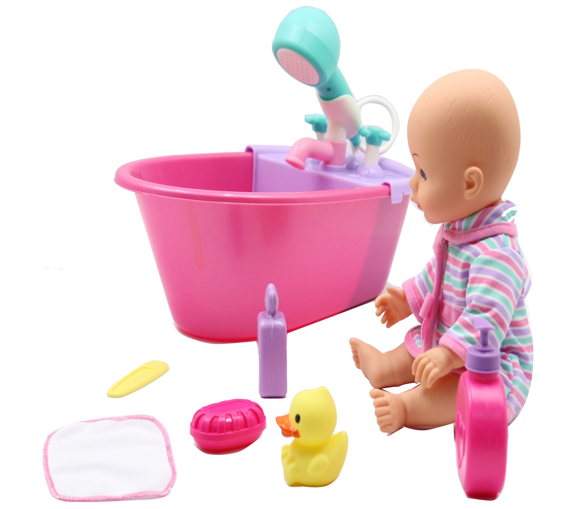 Gi-go Toy Dream Collection Bath Time Fun Set w/14" Baby Doll - QVC.com