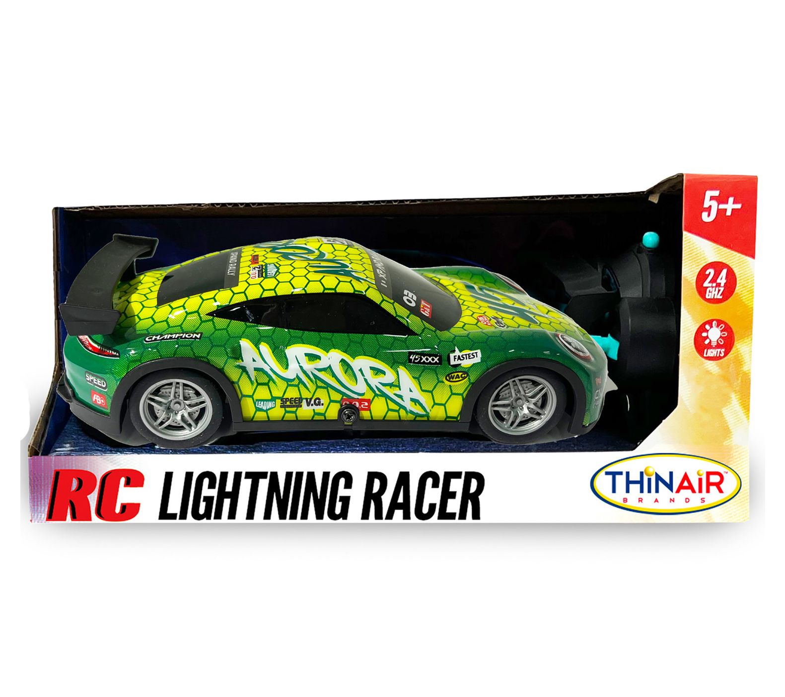 Thin Air Hyper Drive RC Lightning Racer Light-Up Car - QVC.com