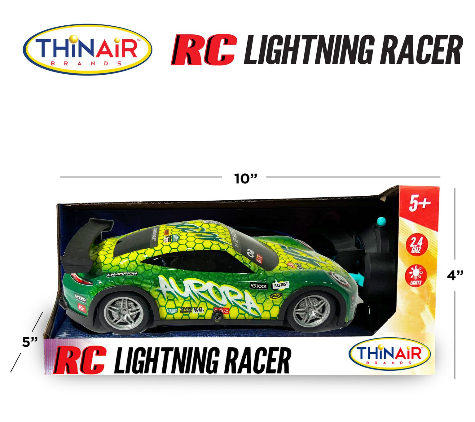 Thin Air Hyper Drive RC Lightning Racer Light-Up Car - QVC.com