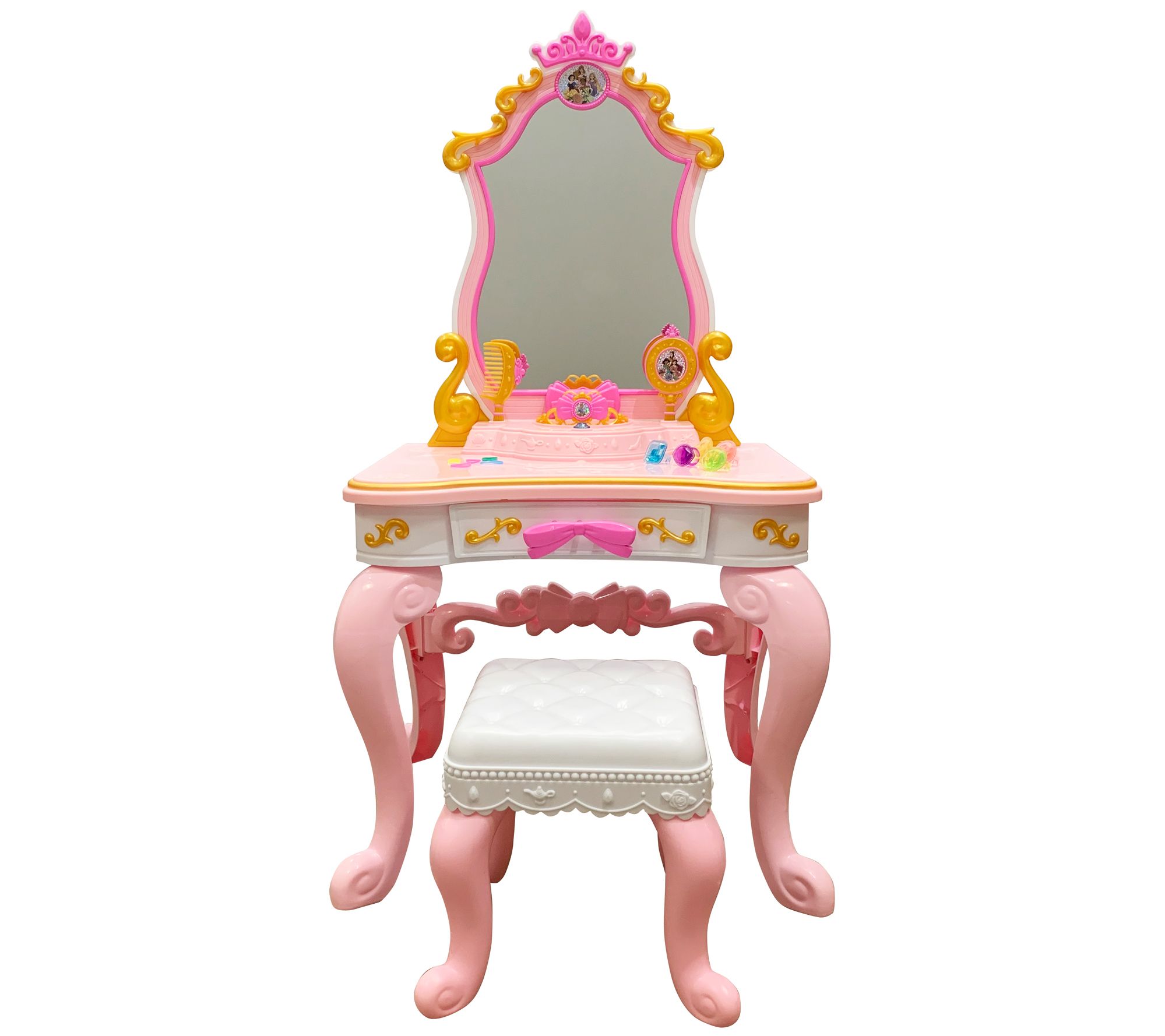 "As Is" Disney Princess Ultimate Musical Vanity with Stool - QVC.com
