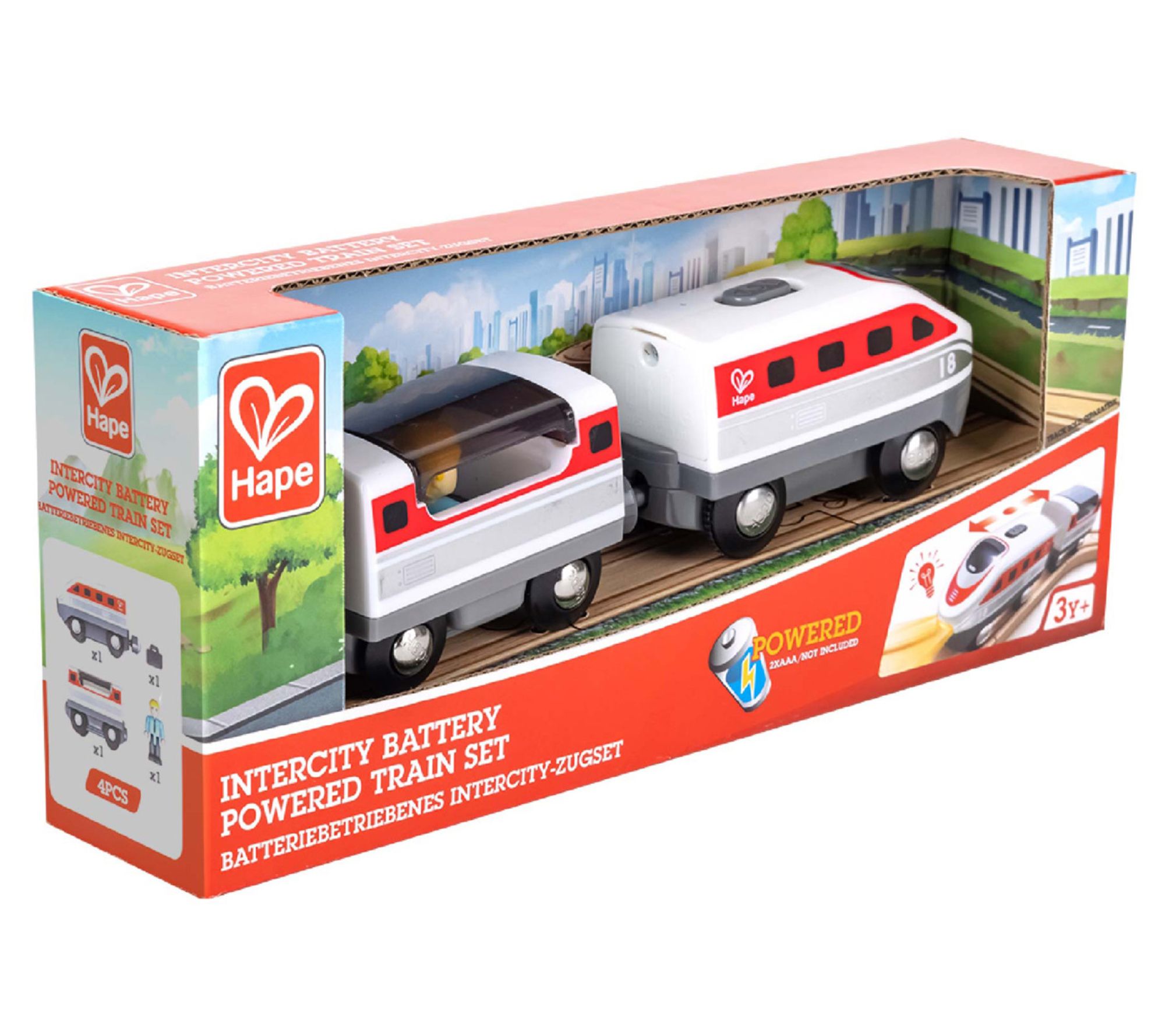 Hape Intercity Battery Powered Train Set - QVC.com