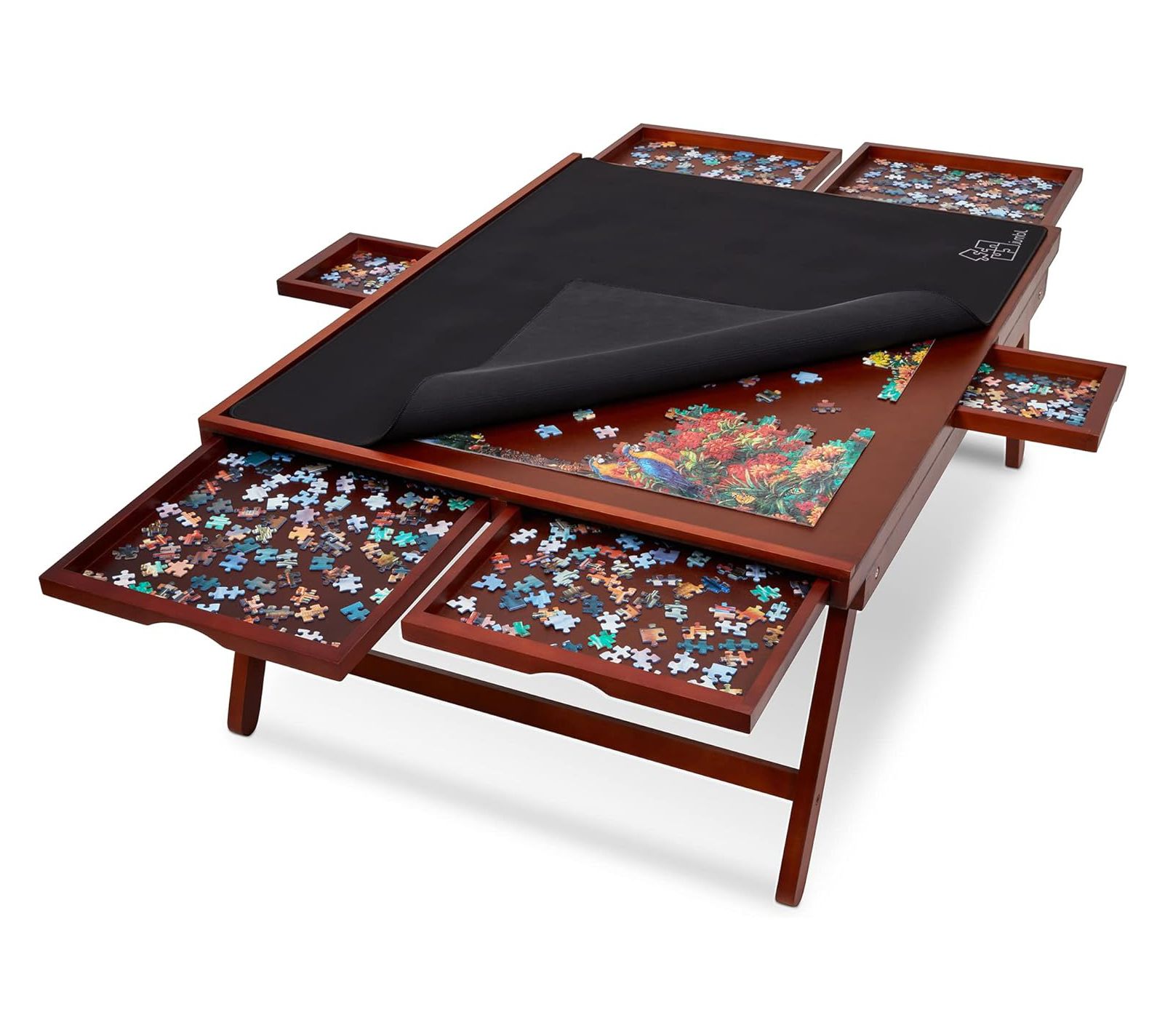 Jumbl 1500-Piece Puzzle Board Table withDrawers - QVC.com