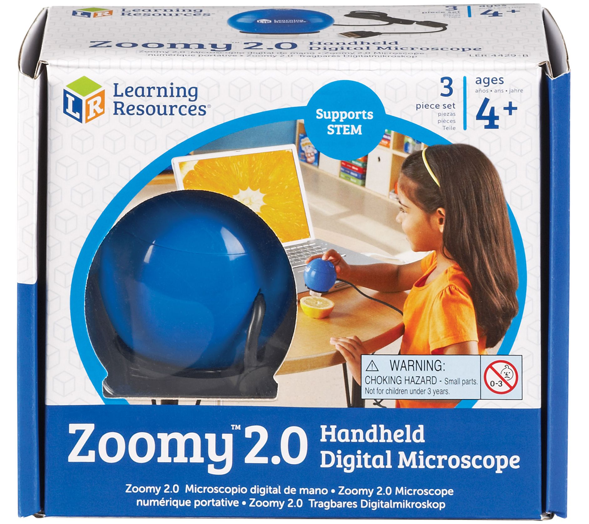 Learning Resources Zoomy 2.0 Blue Handheld Digital Microscope - QVC.com