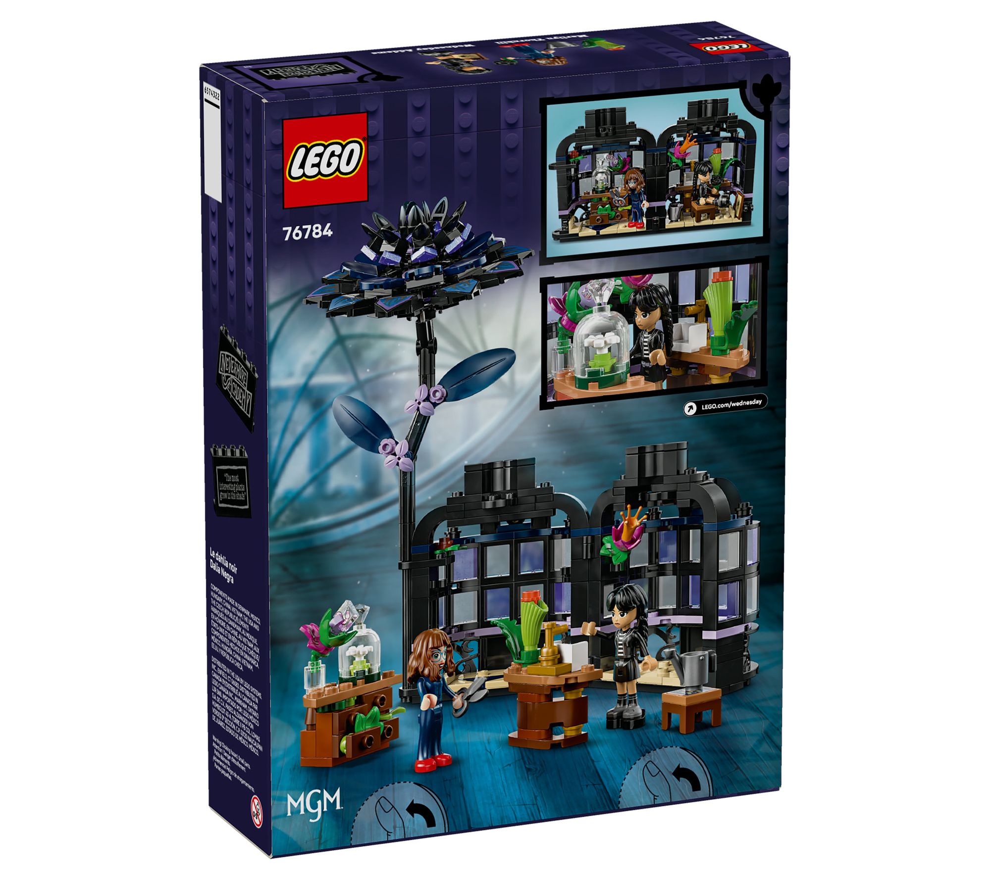 LEGO Wednesday Black Dahlia Flower Halloween Gift Faux Plant R - QVC.com