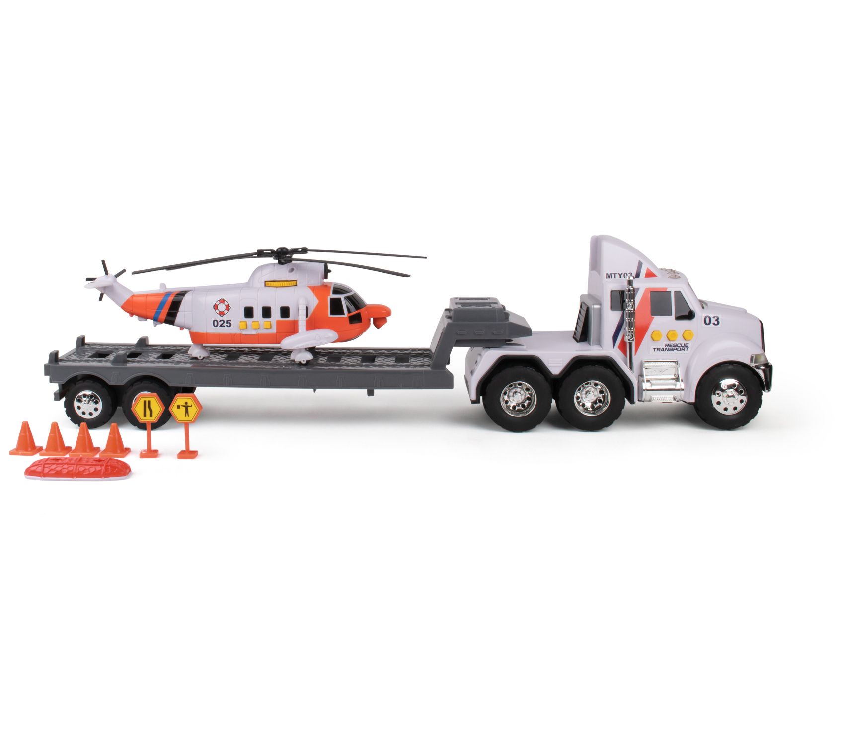 Funrise Mighty Fleet Titans Flatbed Truck WithHelicopter - QVC.com