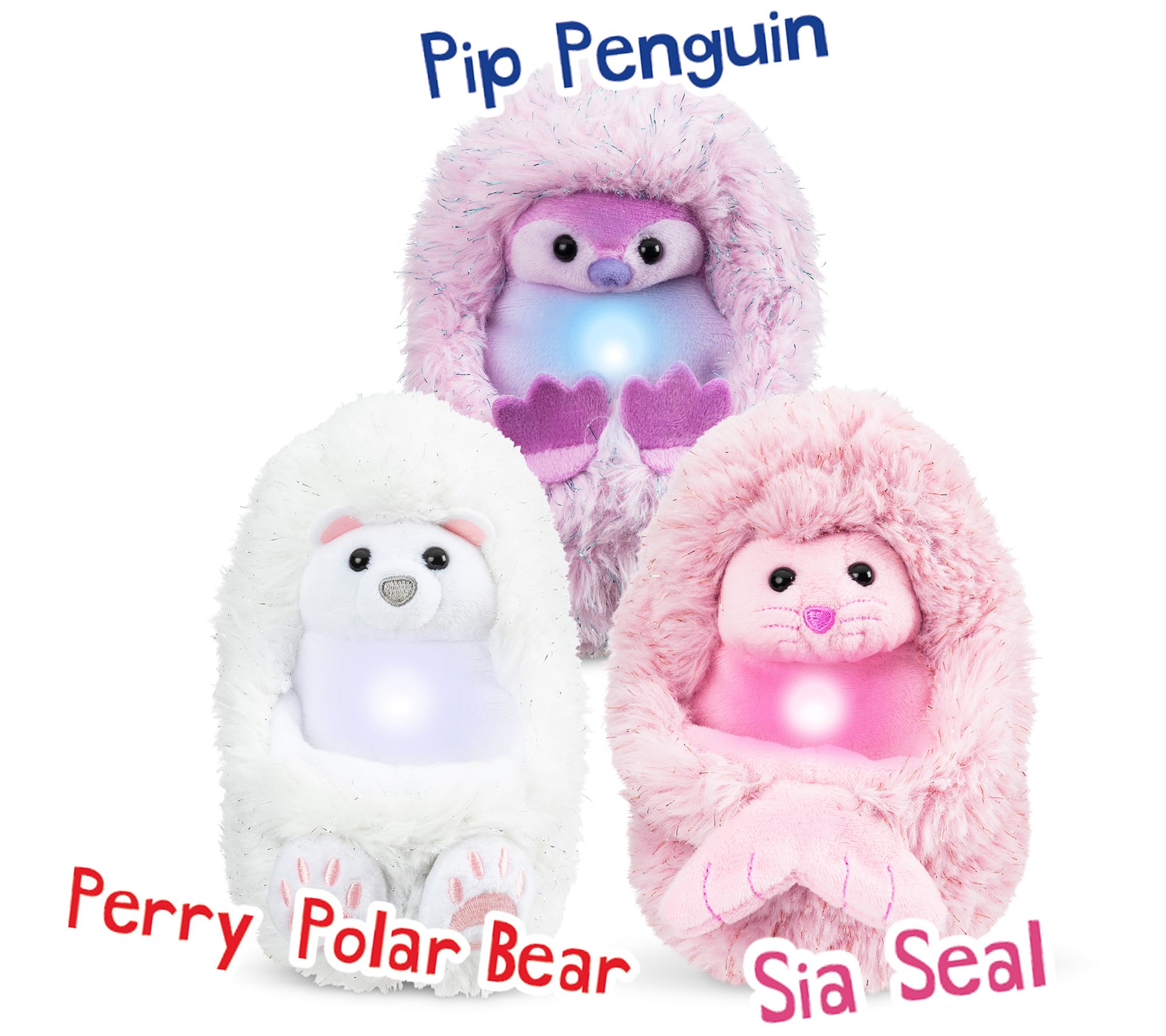 Curlimals Arctic Glow Animated Lighted Plush Characters - QVC.com
