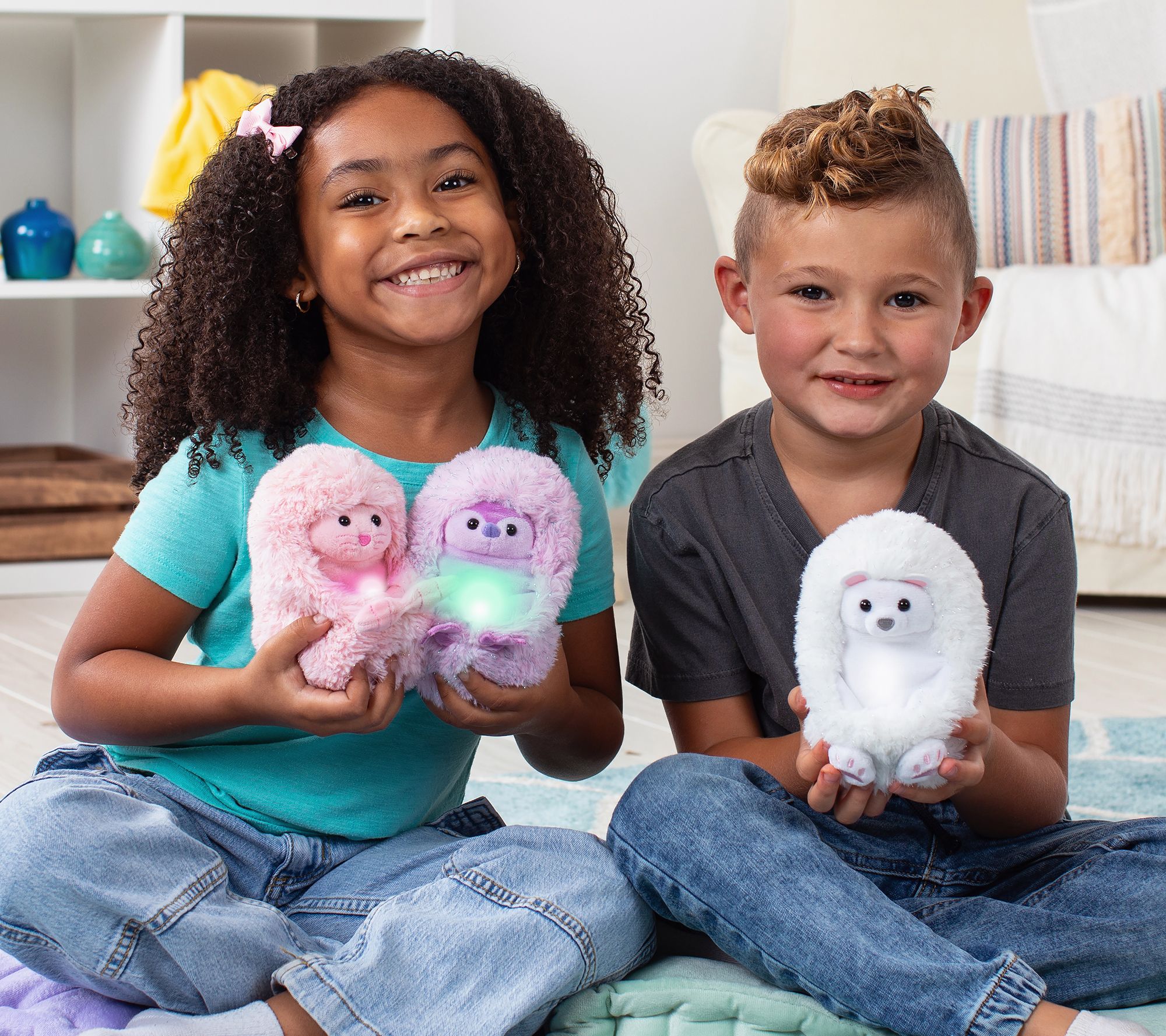 Curlimals Arctic Glow Animated Lighted Plush Characters - QVC.com