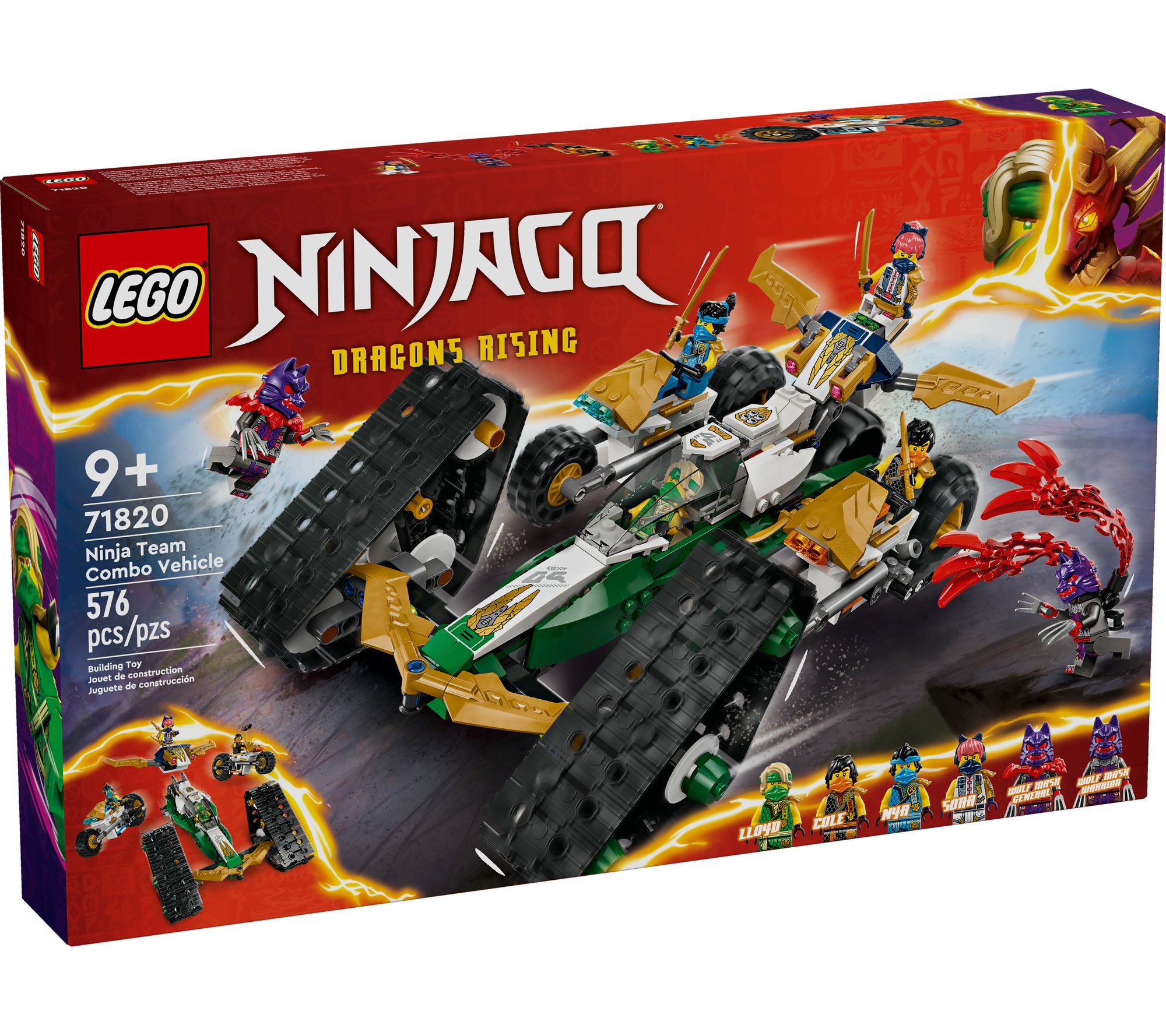LEGO NINJAGO Ninja Team Combo Vehicle 4-in-1 Toy - QVC.com