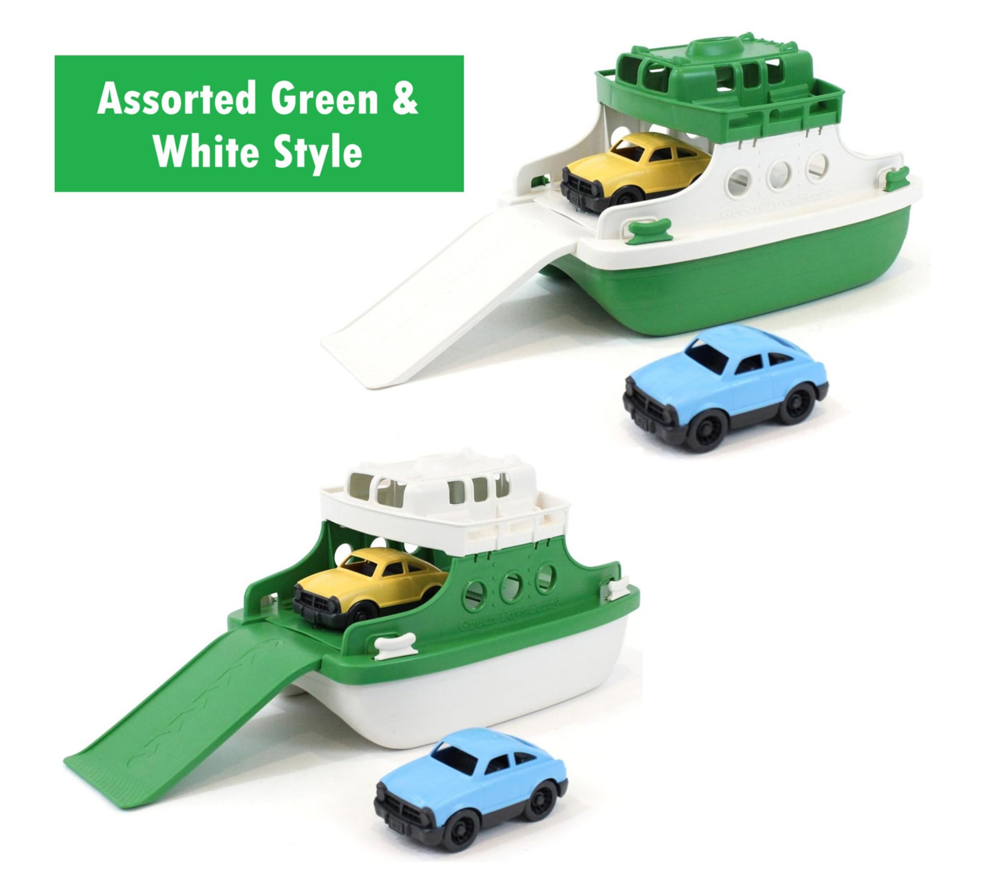 Green Toys Ferry Boat Green and White FloatingToy Vehicle - QVC.com