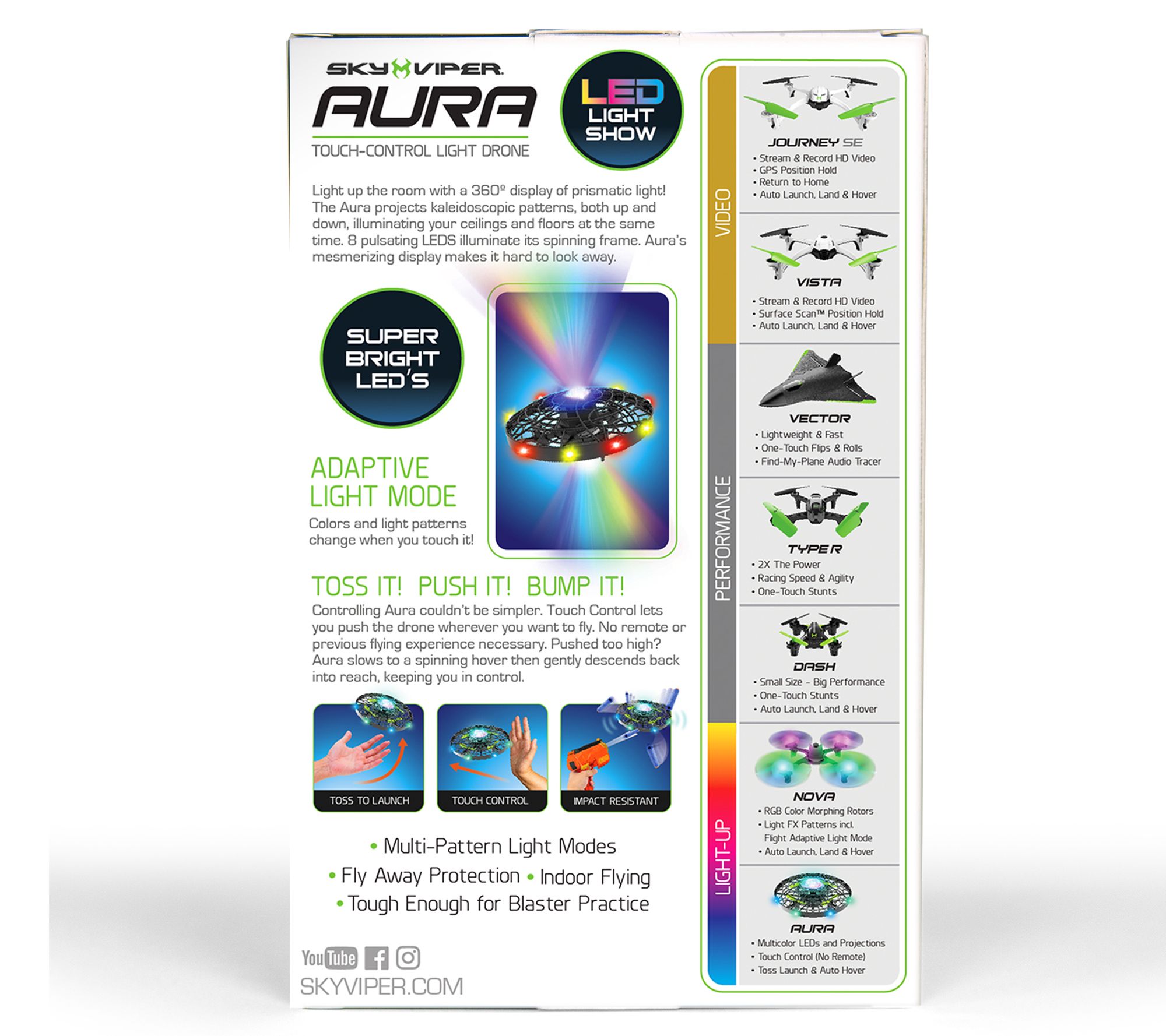 Sky Viper Light Up Aura Force Hand Gesture Drone - QVC.com