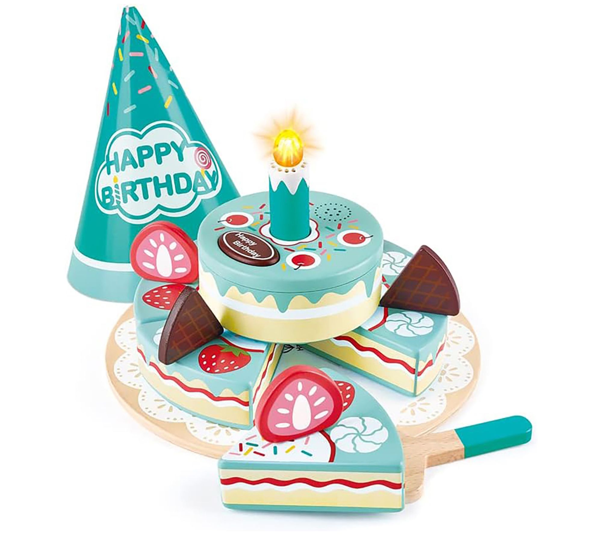 Hape Interactive Happy Birthday Cake Toy - QVC.com