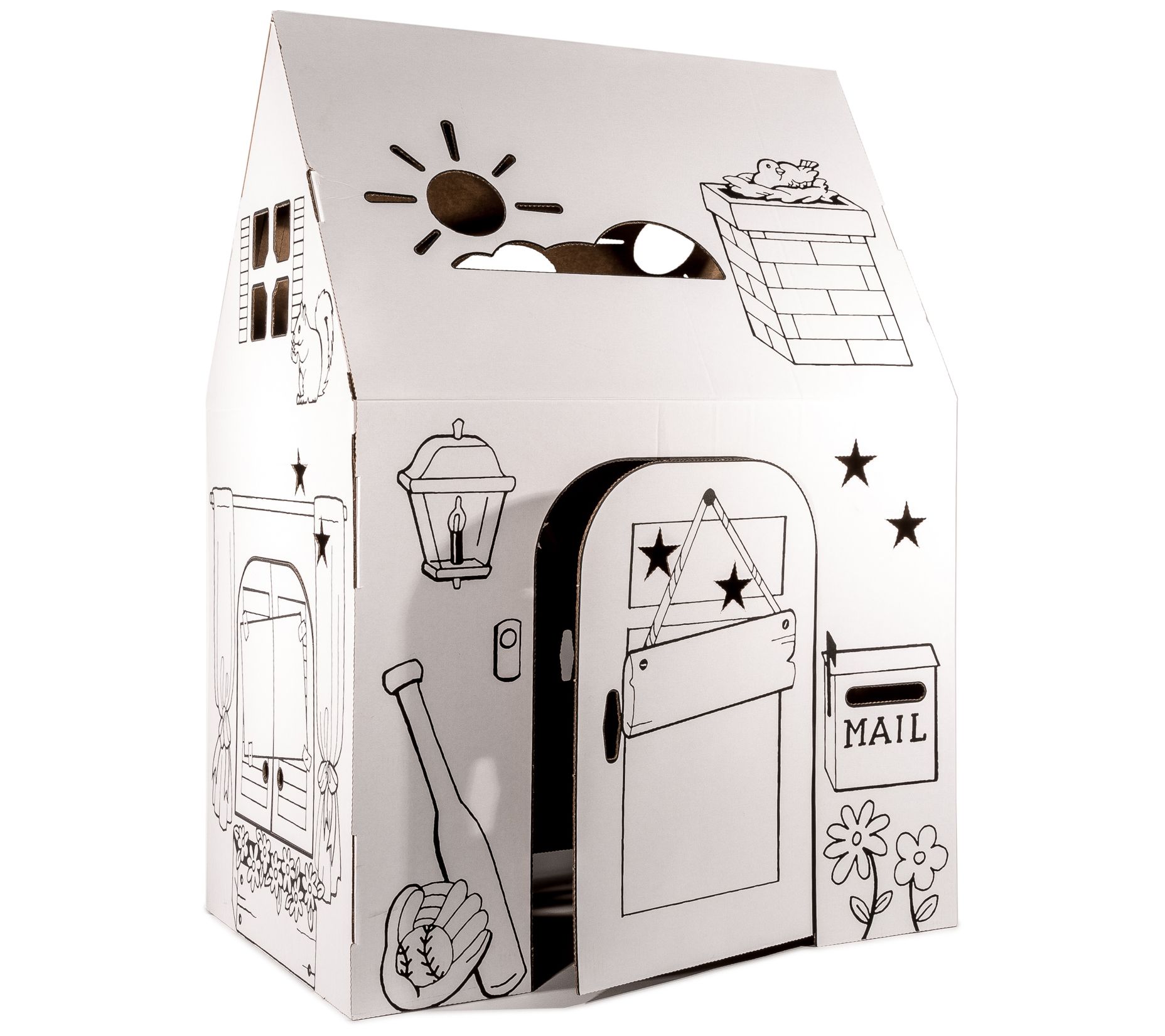 Easy Playhouse Cardboard Clubhouse - QVC.com