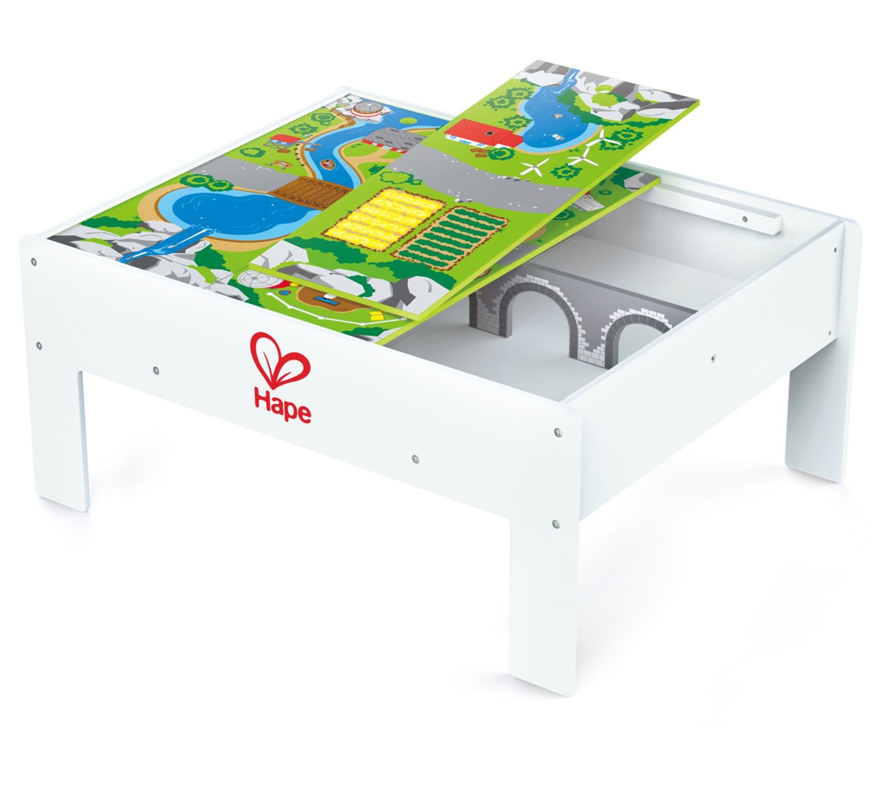 Hape Railway Collection Play & Stow Storage Activity Table - QVC.com