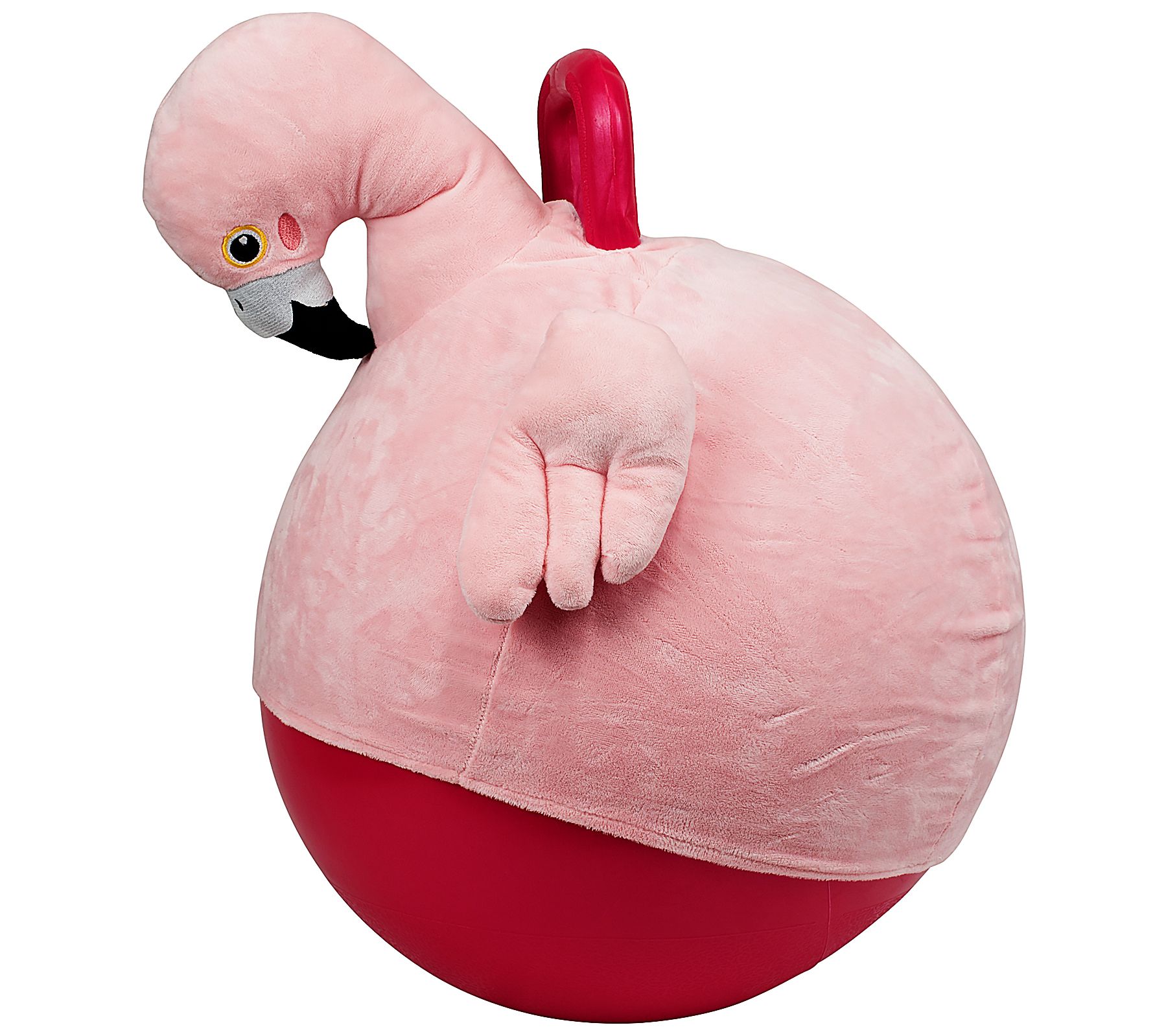 Hop-Along Flamingo 15" Ball Bouncer with Easy G rip Handle - QVC.com