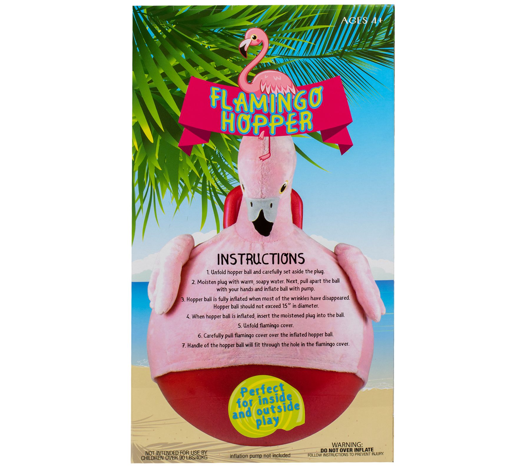 Hop-Along Flamingo 15" Ball Bouncer with Easy G rip Handle - QVC.com