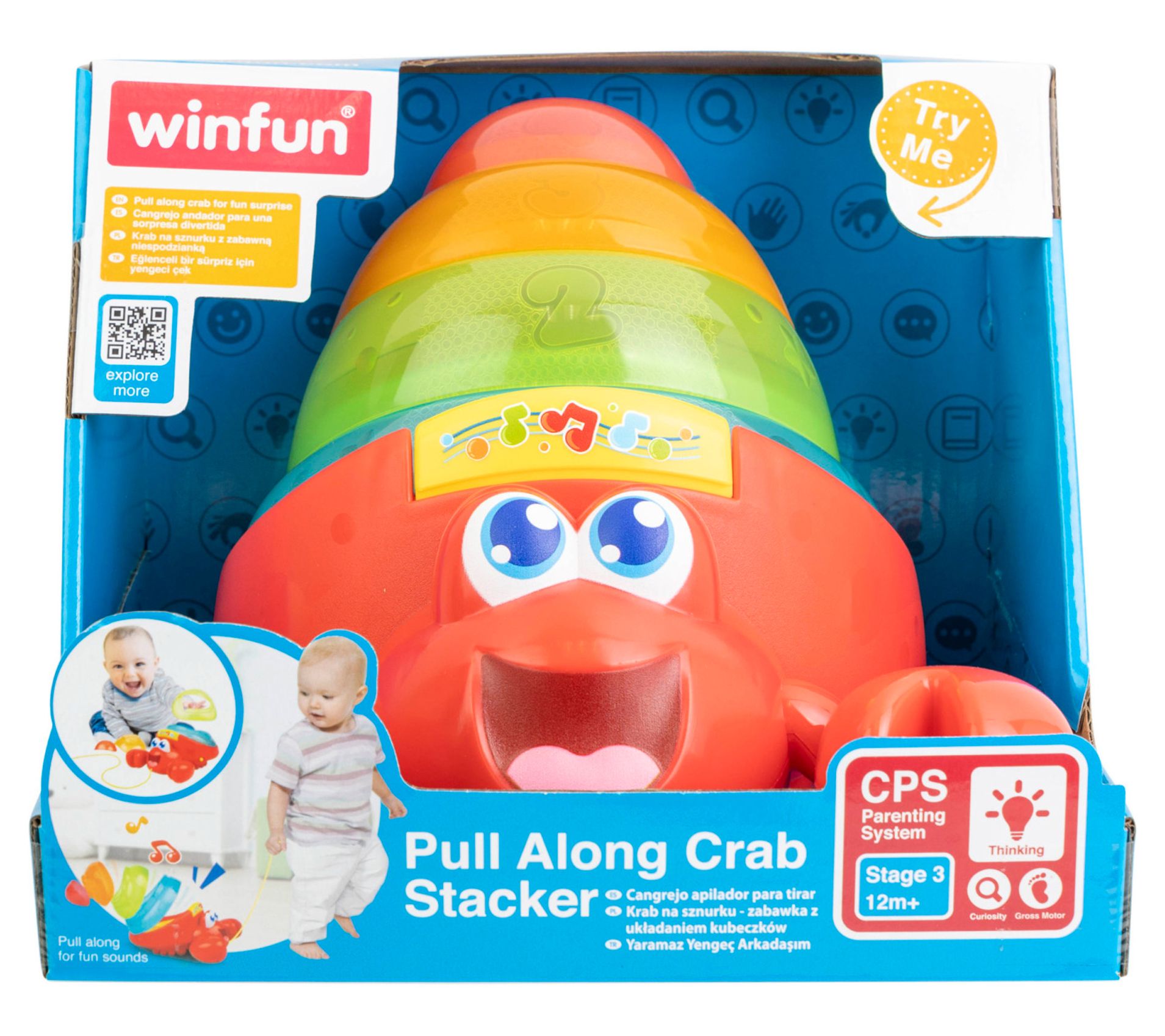 Winfun Pull Along Toy Crab Stacker - QVC.com