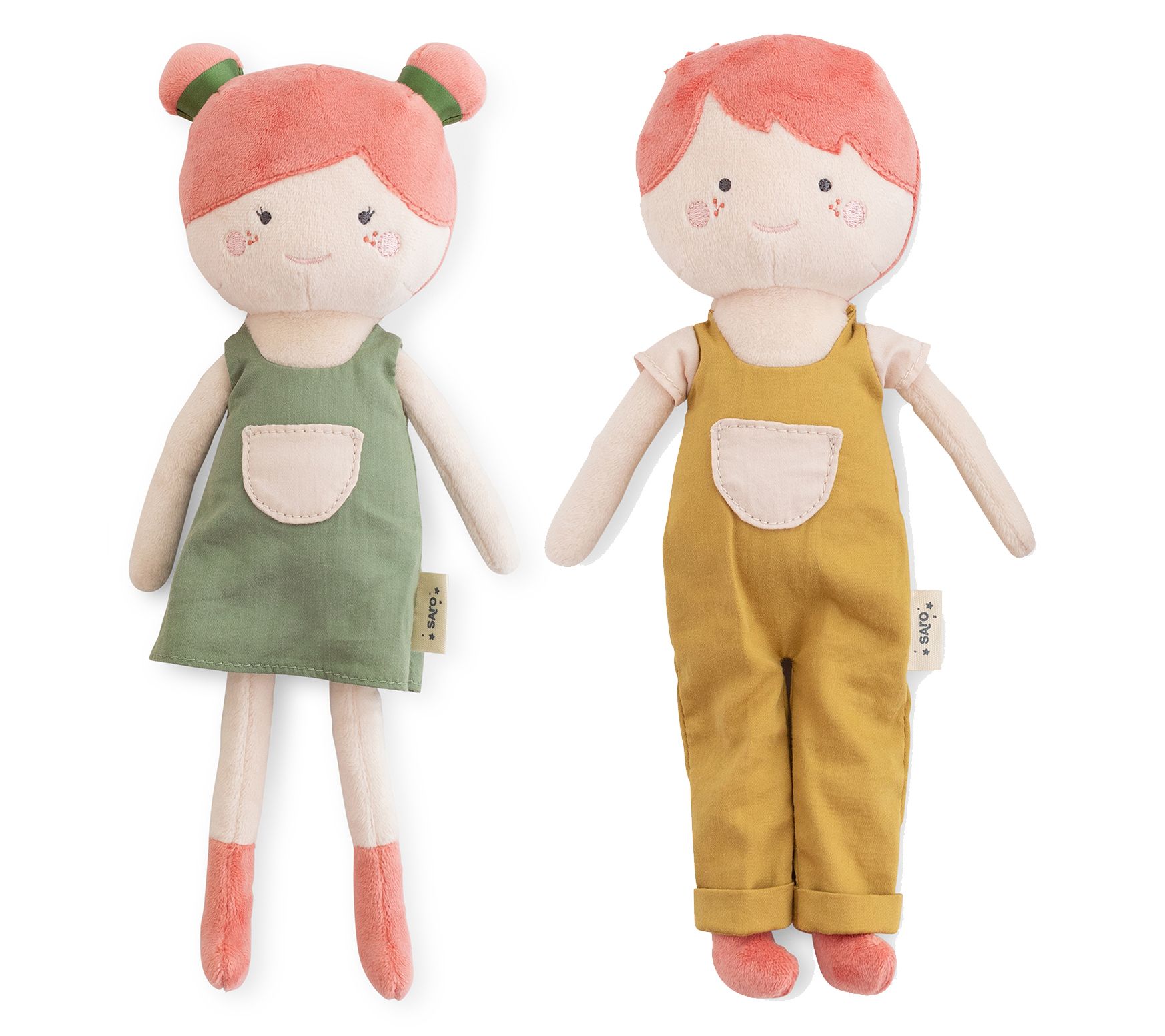 Saro Ana & Alex Farmer Rag Dolls - QVC.com