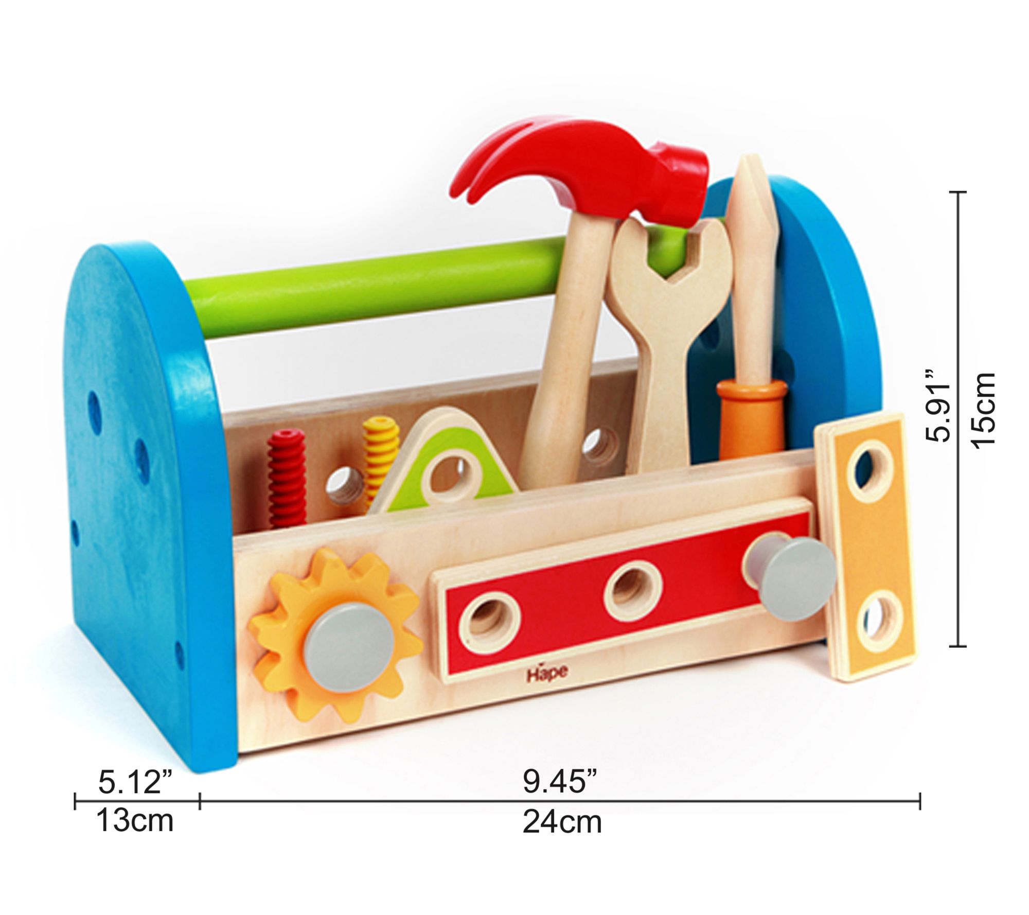 Hape Fix It Kid's Wooden Tool Box Play Set - QVC.com