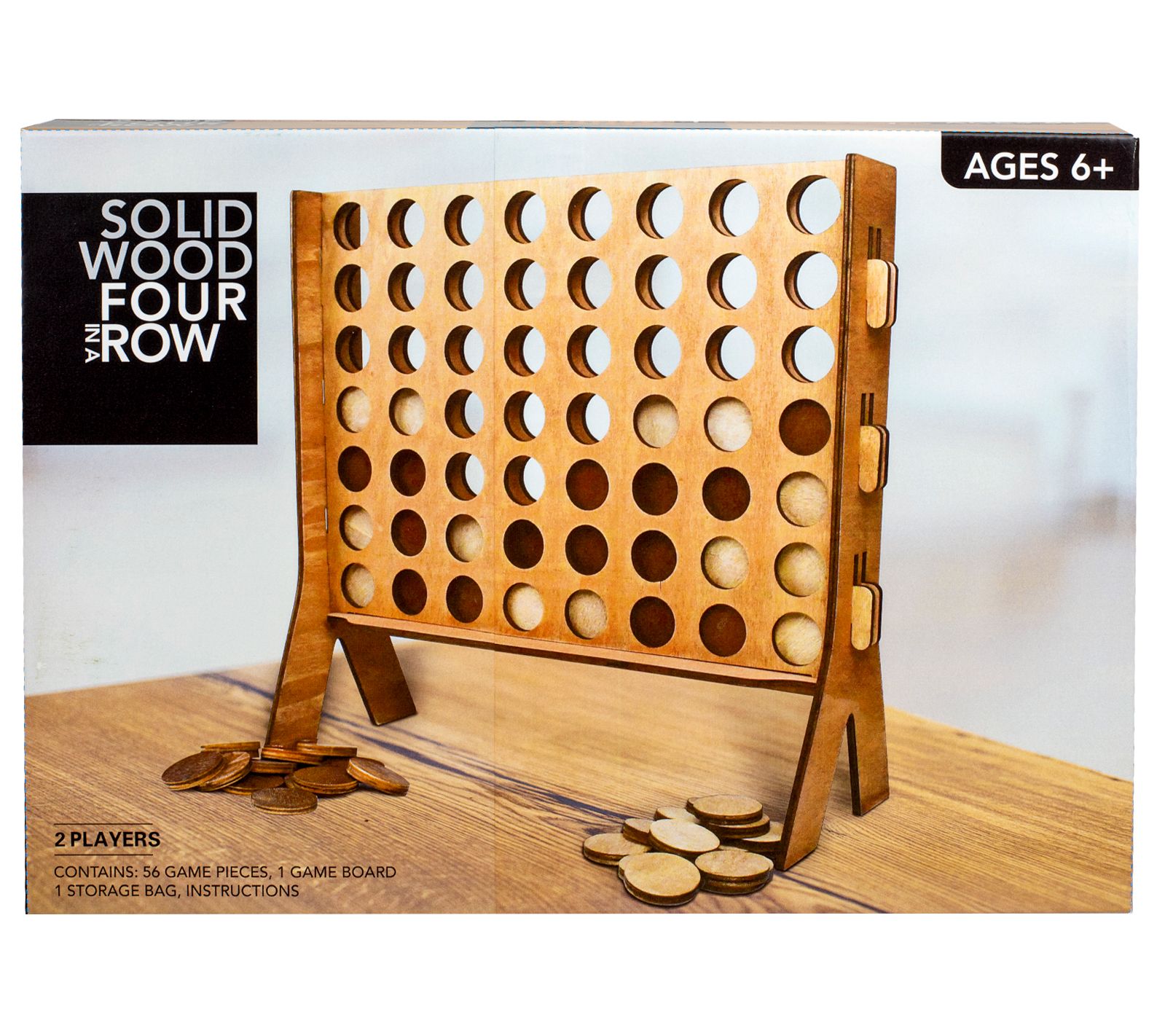 Gener8 Solid Wood Classic 4 in a Row Game - QVC.com