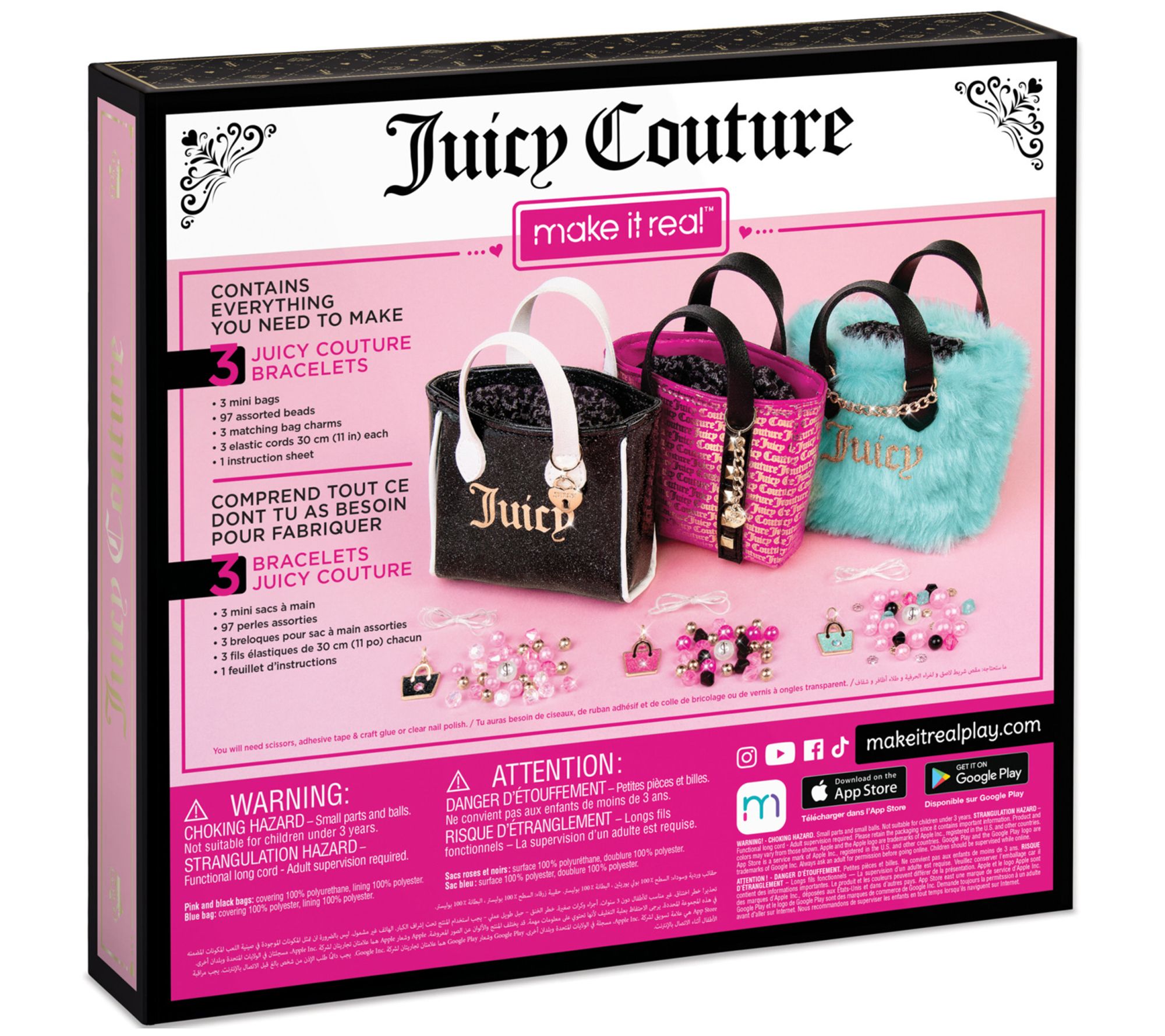 Make It Real Juicy Couture Mini Handbag & Bracelet Wardrobe - QVC.com