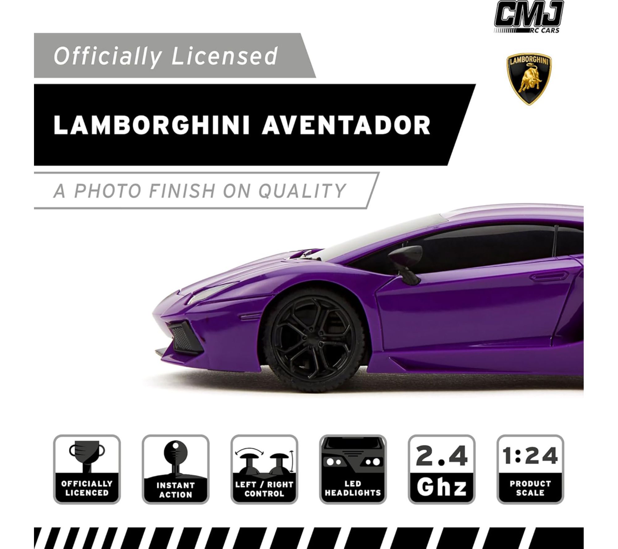 CMJ RC Cars: Lamborghini LP700-4 - Purple, 1:24Scale - QVC.com