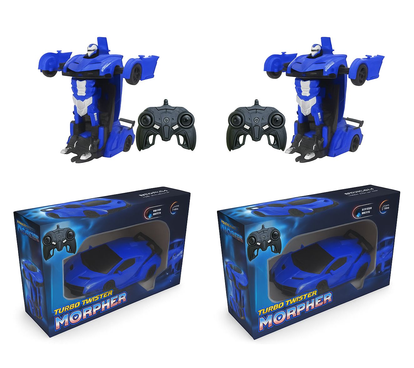 Turbo Twister Set of 2 Morphing Remote Control Stunt Cars - QVC.com