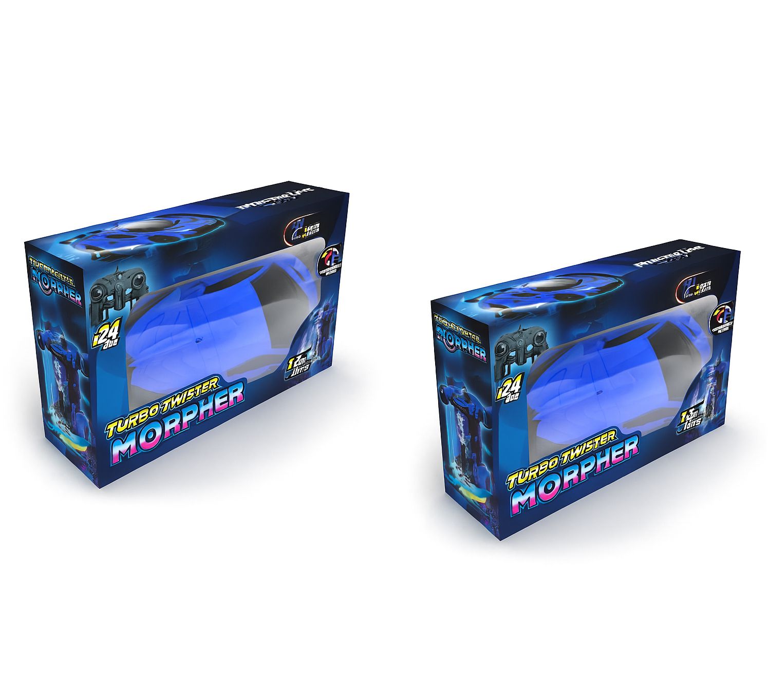 Turbo Twister Set of 2 Morphing Remote Control Stunt Cars - QVC.com