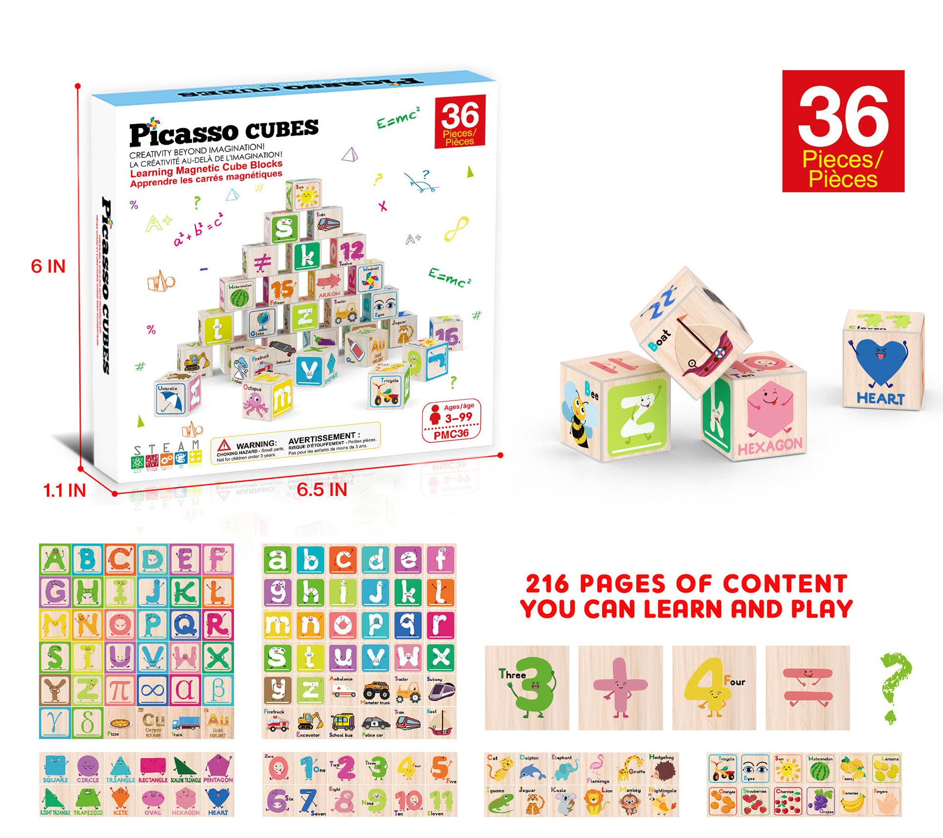 PicassoTiles Magnetic Alphabet and Number Building Blocks - QVC.com