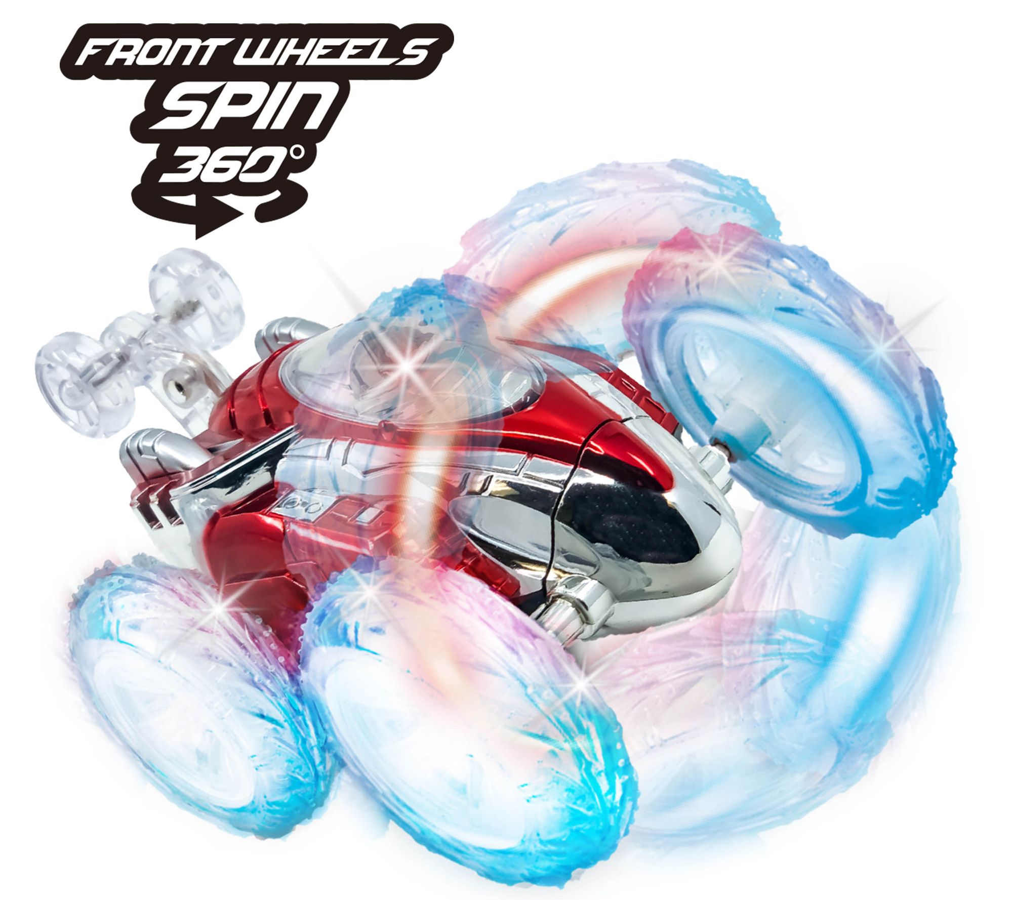 Flipo Toys Set of 2 Chameleon R/C Stunt Cars with LED Lights - QVC.com