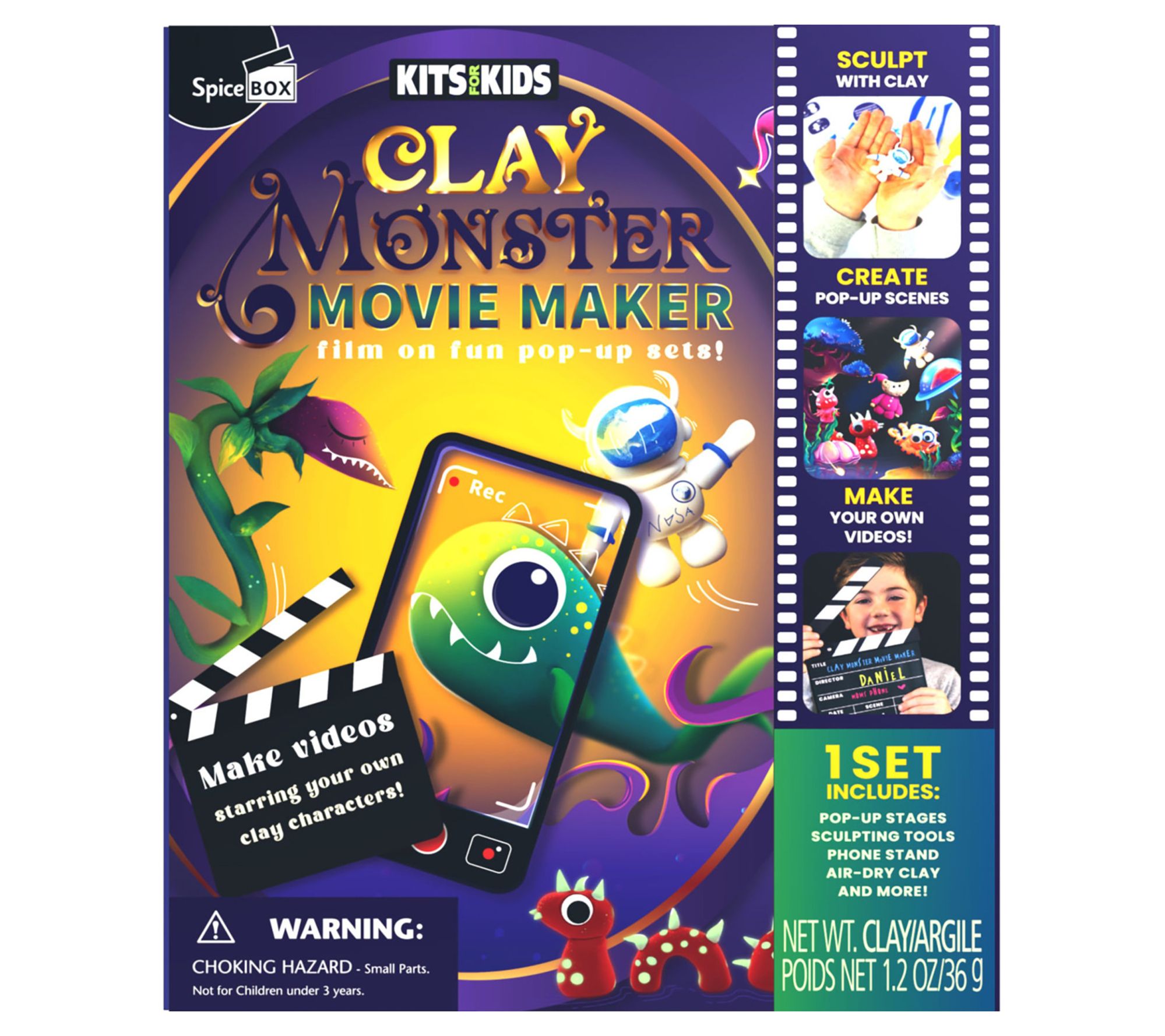 Kits For Kids Clay Monster Movie Maker DIY Film - QVC.com