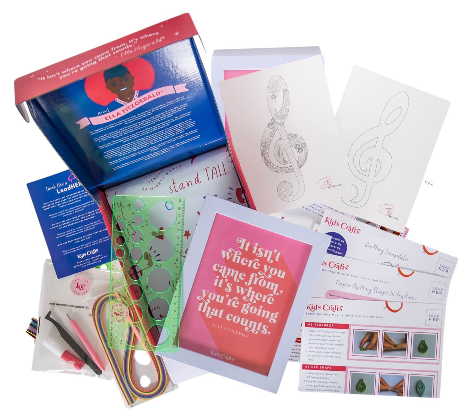 Kids Crafts Believe Like Ella Paper Quilling Music Note Craft - QVC.com