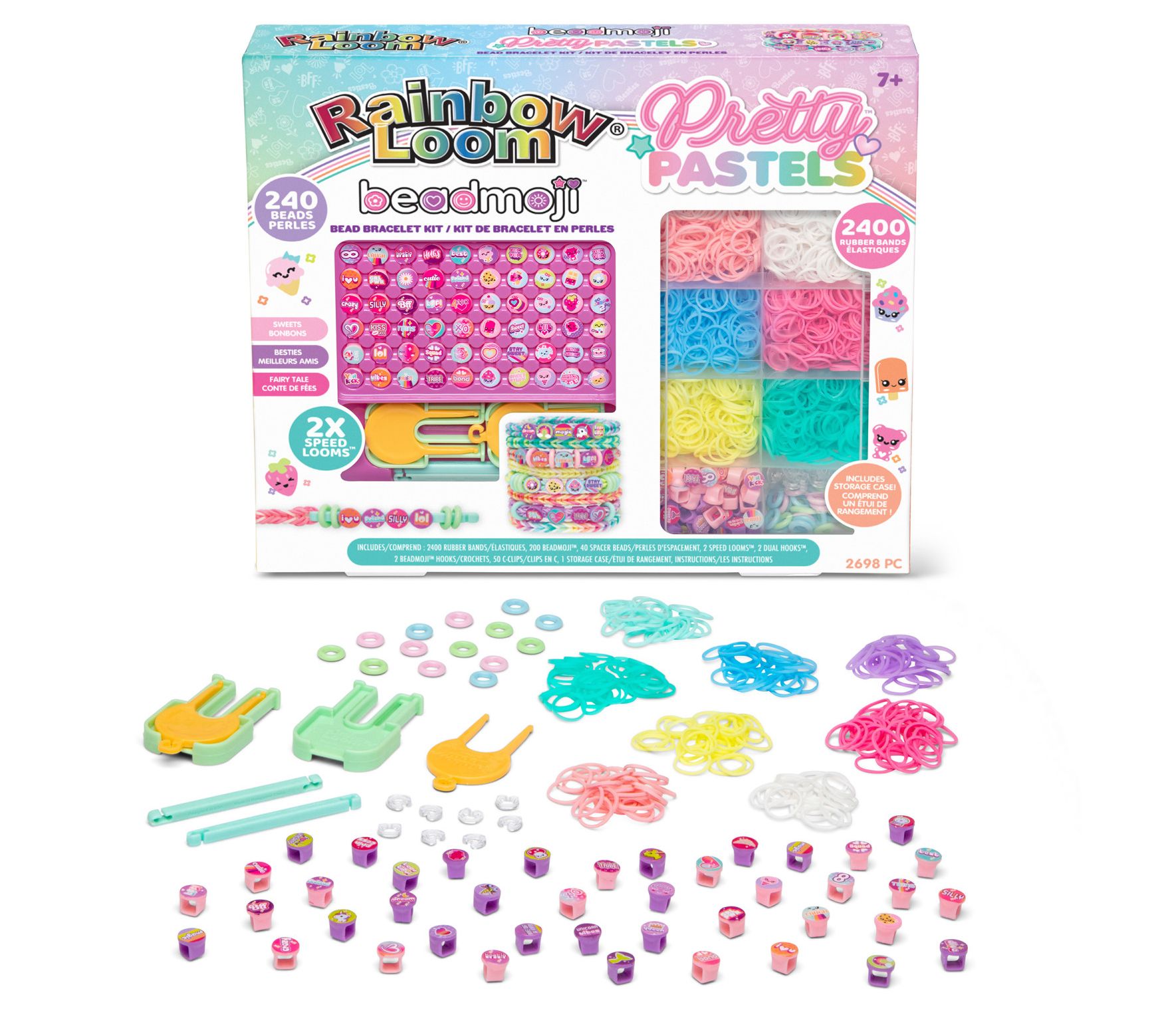 Rainbow Loom Beadmoji Pretty Pastels Bead Bracelet Kit - QVC.com