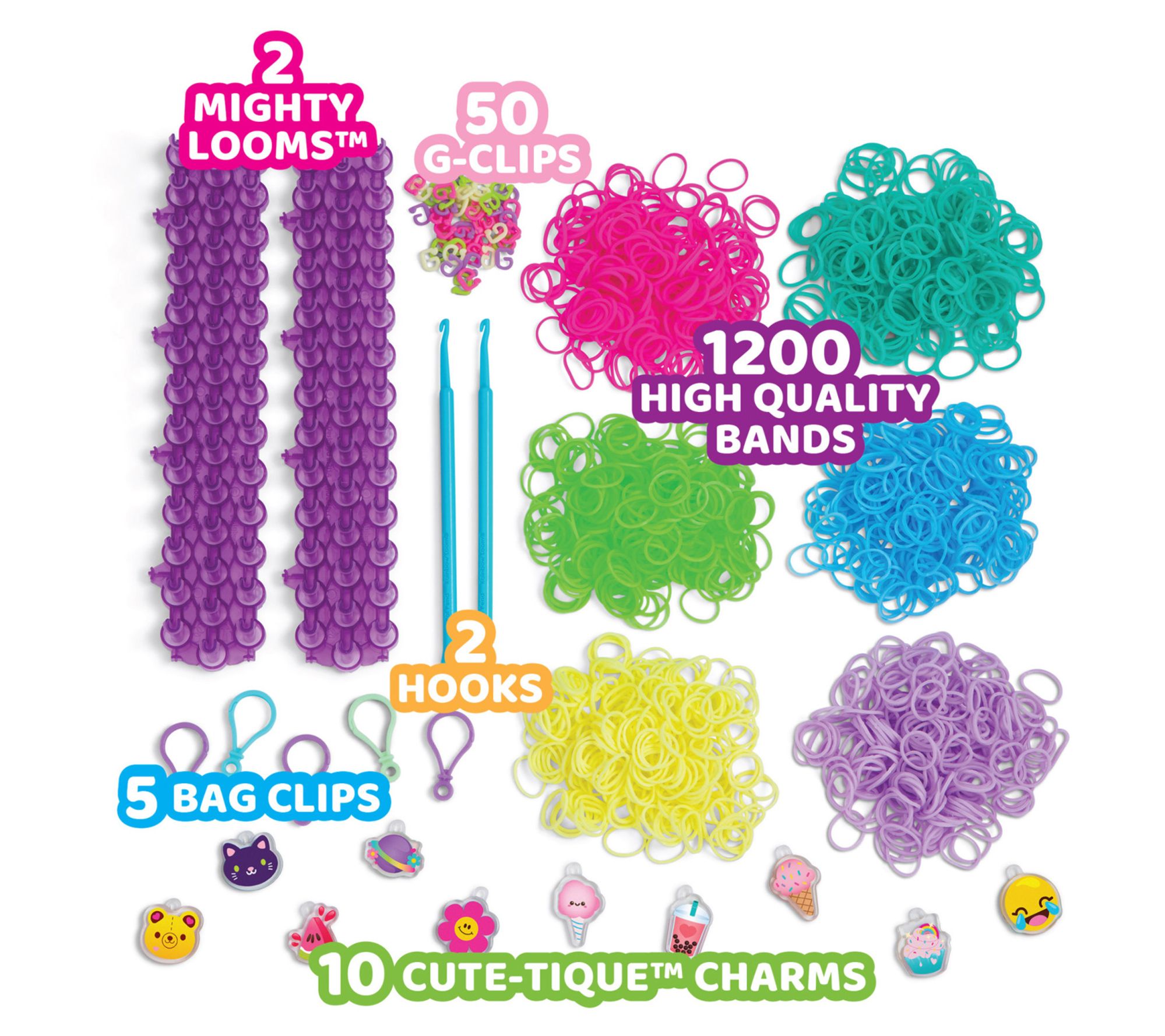 Rainbow Loom: Mighty Loom - Rubber Band Bracelet Making Kit - QVC.com