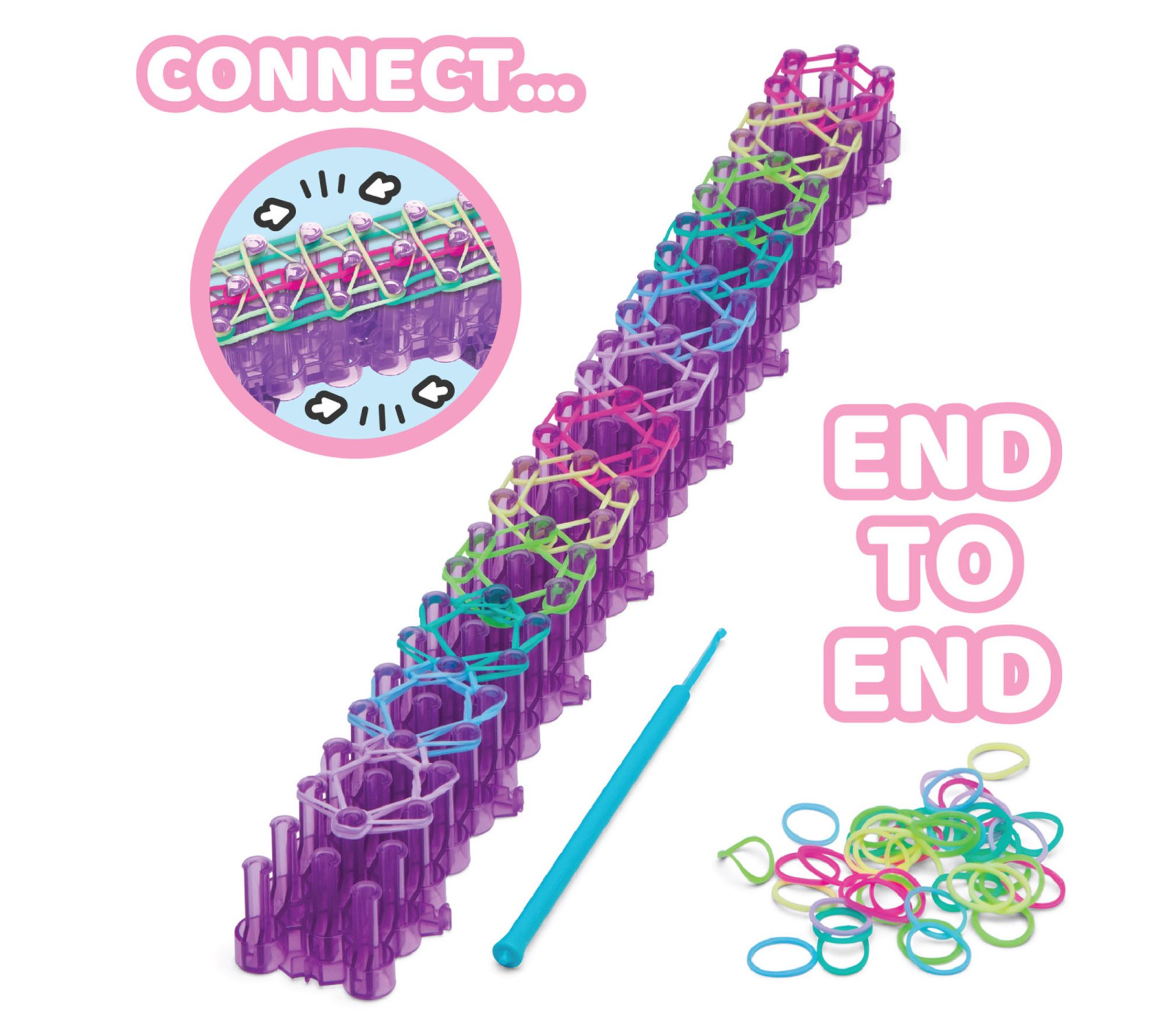 Rainbow Loom: Mighty Loom - Rubber Band Bracelet Making Kit - QVC.com