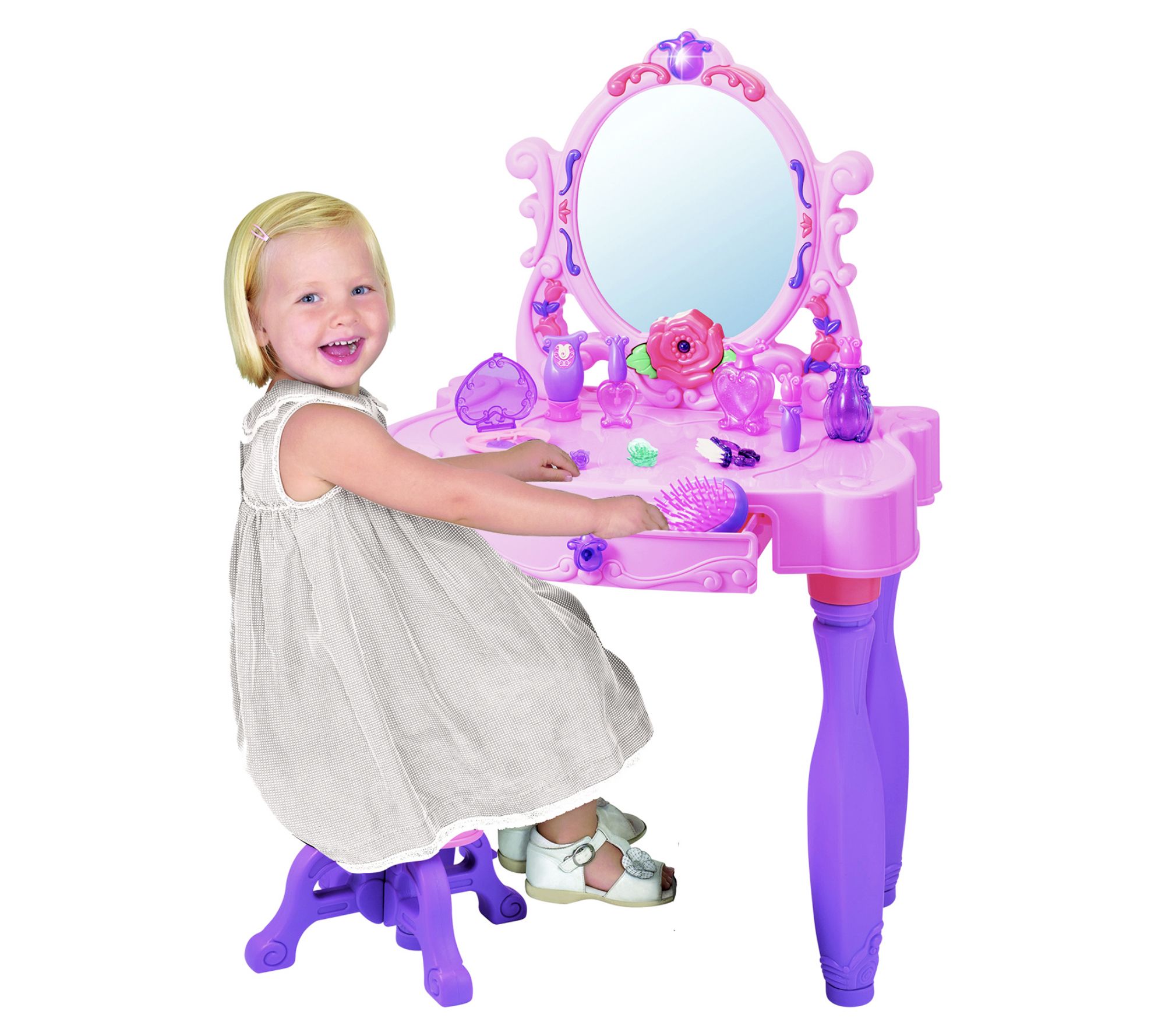 Red Box Toy - Light-Up Princess Vanity Table - QVC.com