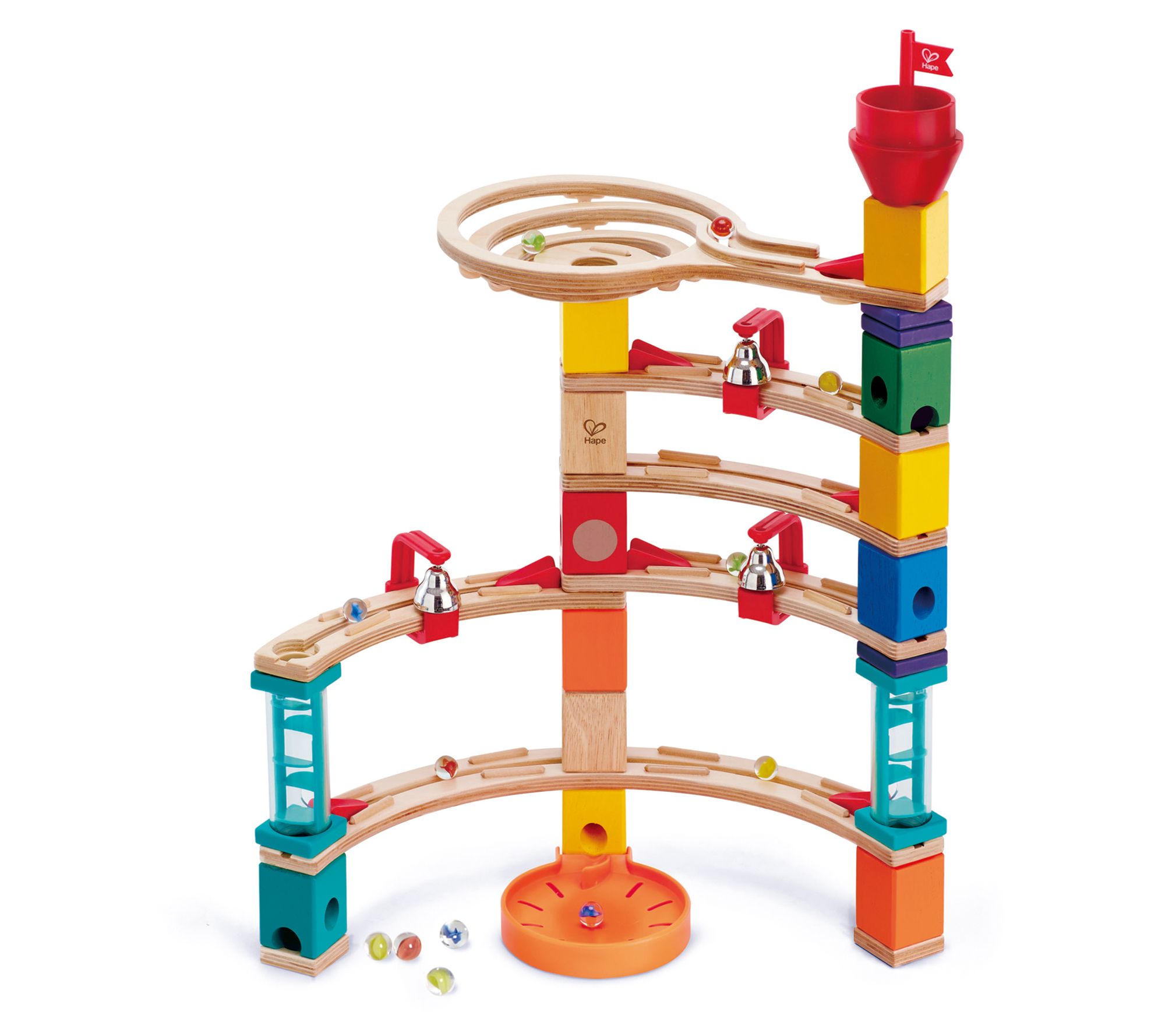 Hape Quadrilla Wooden Marble Run Construction Castle Escape - QVC.com