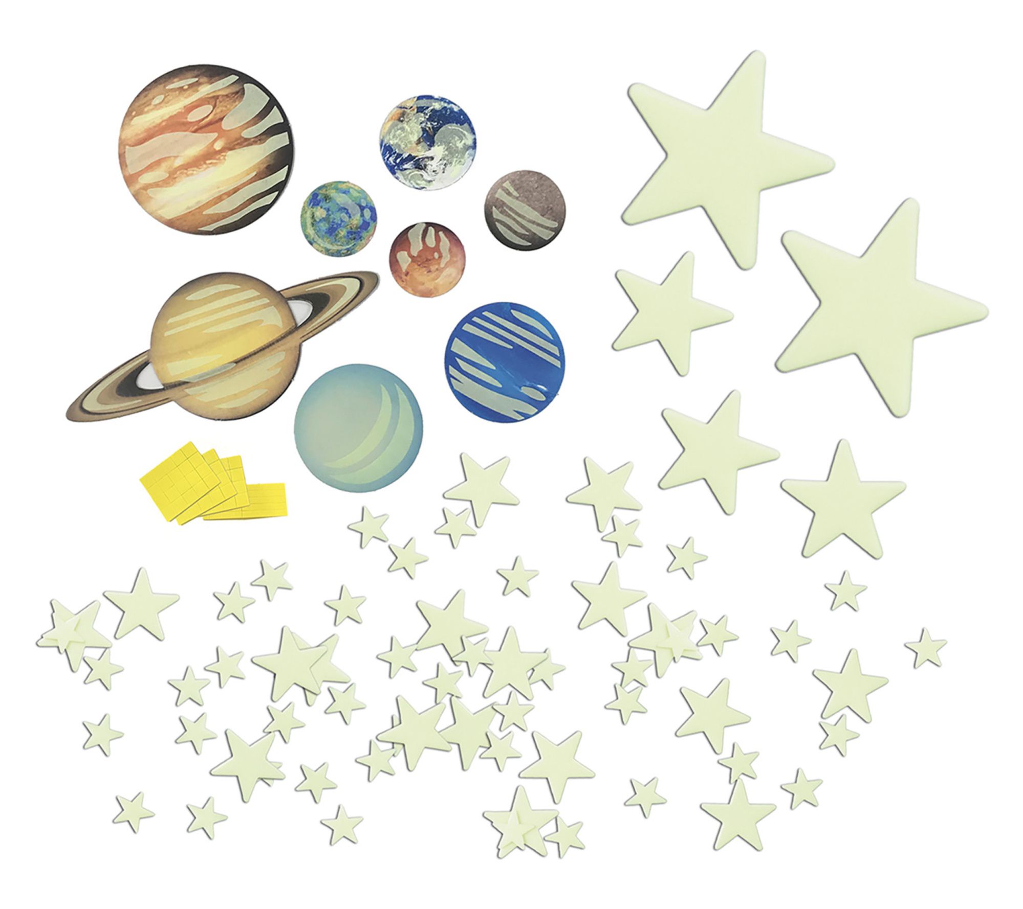4M Glow Planets & Supernova - 100 Glow-in-DarkStick-Ons - QVC.com