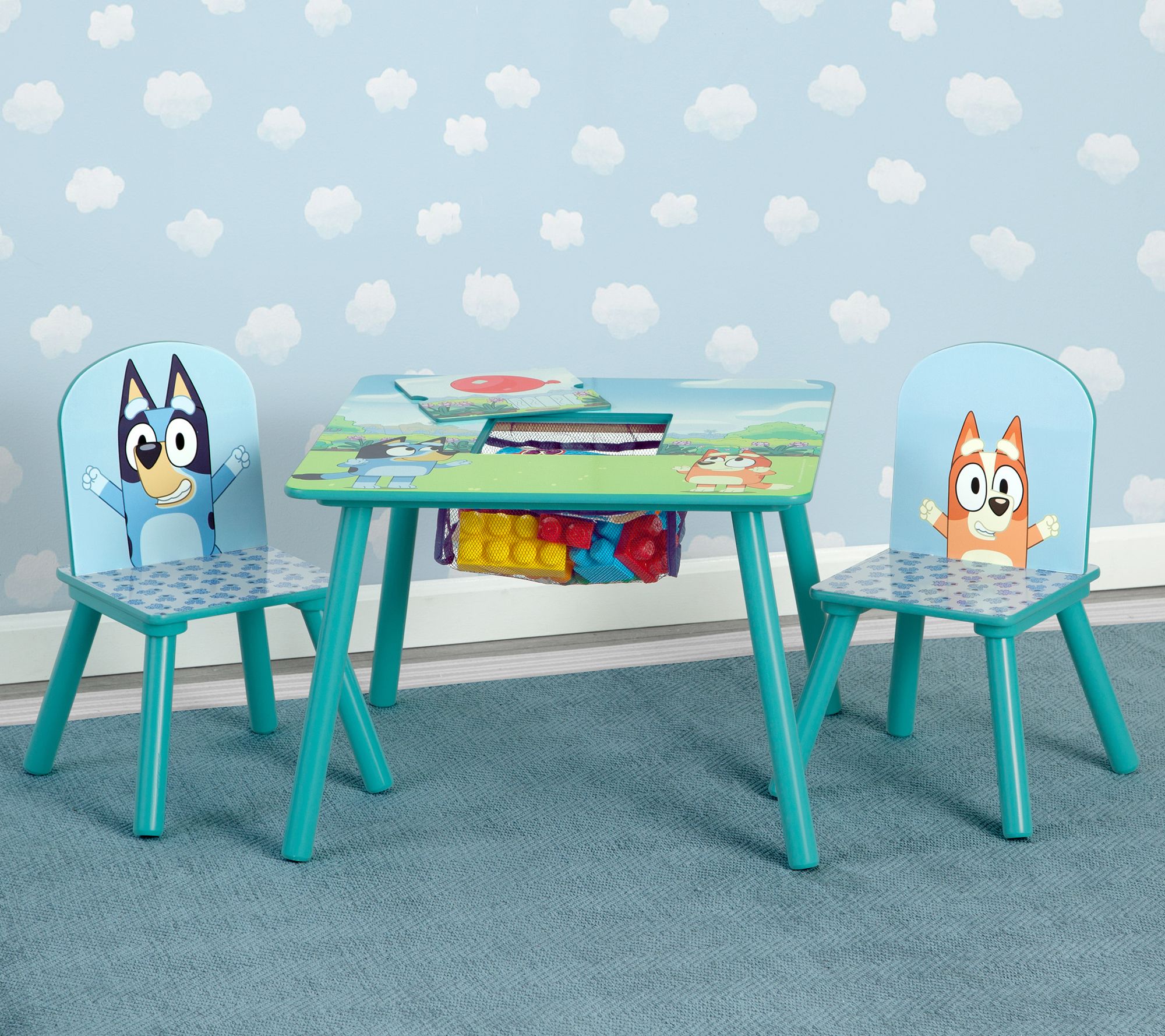 Delta Children Bluey Kids Table and Chair Set with Storage - QVC.com