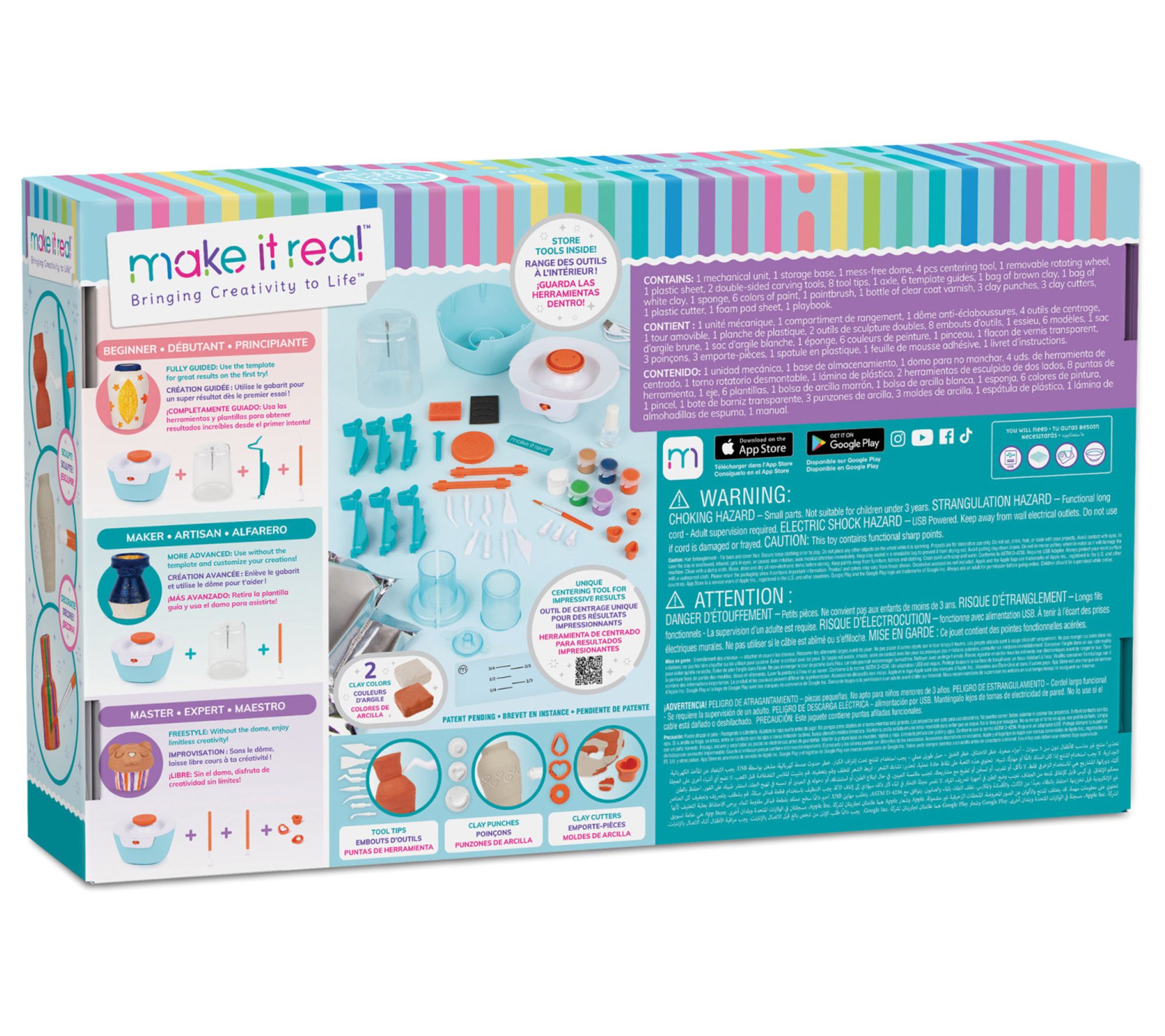 Make It Real DIY Mini Pottery Studio Deluxe Set - QVC.com