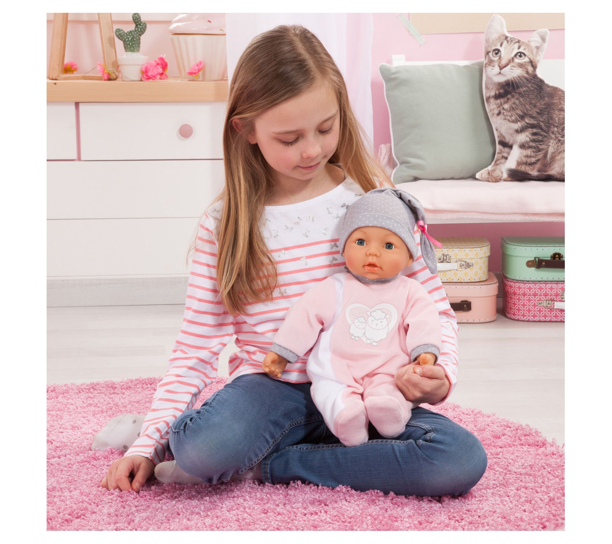 Bayer Design Hello Baby 18" Sounds Doll - QVC.com