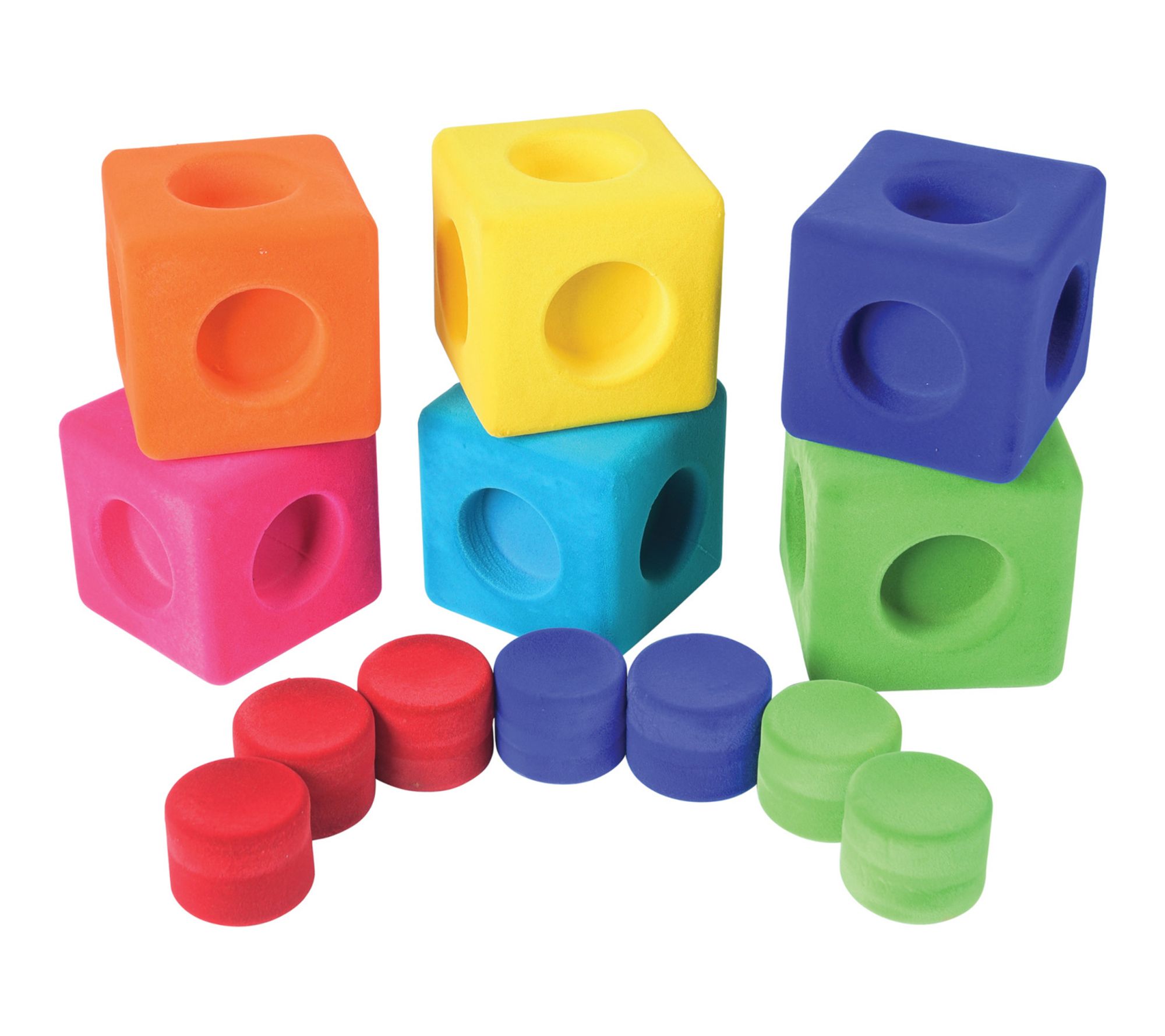 Rubbabu Rubbablox Natural Rubber Foam Blocks for Building Set - QVC.com