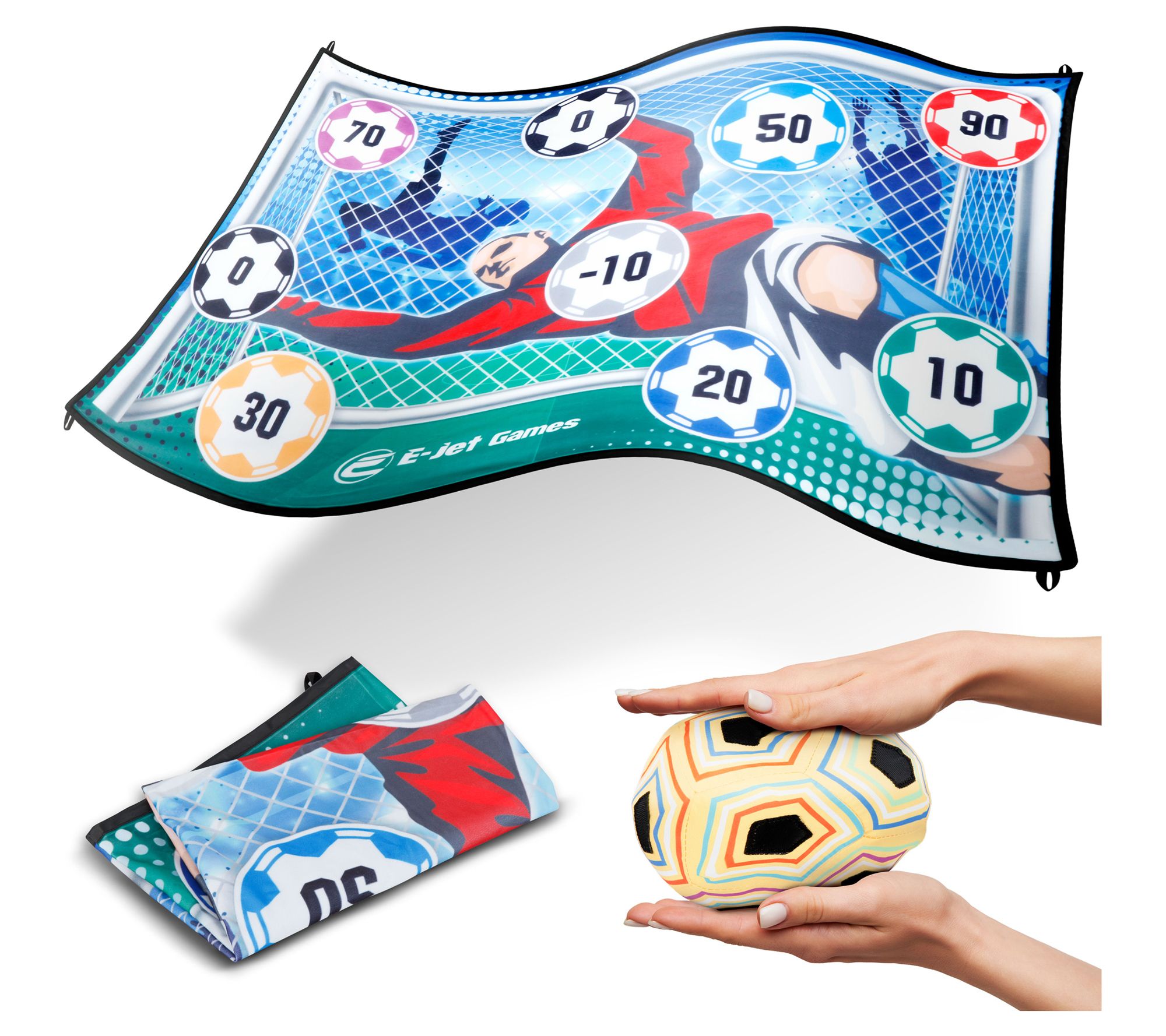E-Jet Games Soccer Wall Target Game Set - QVC.com
