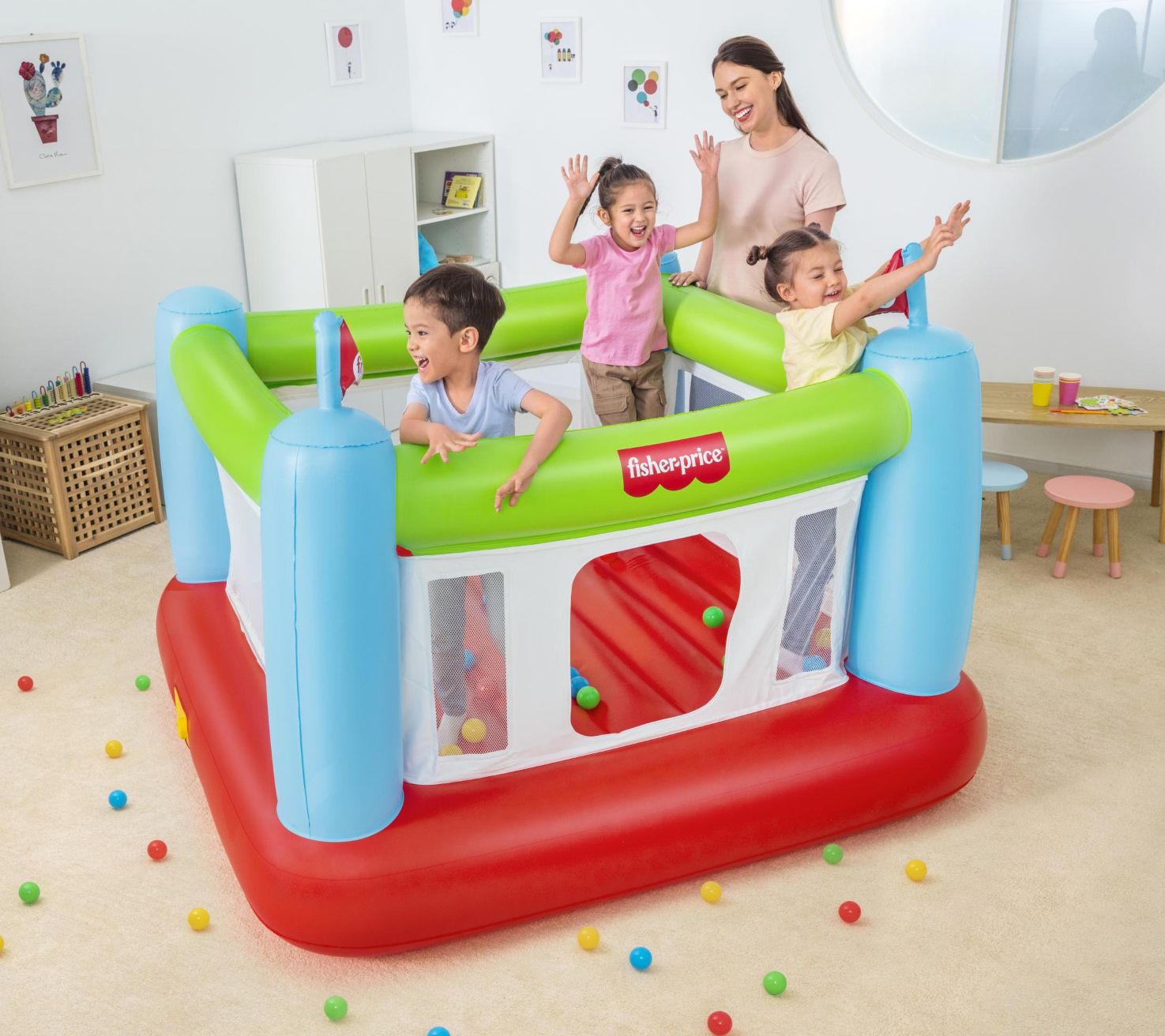 Fisher-Price Bouncesational Bouncer with Built-in Pump - QVC.com
