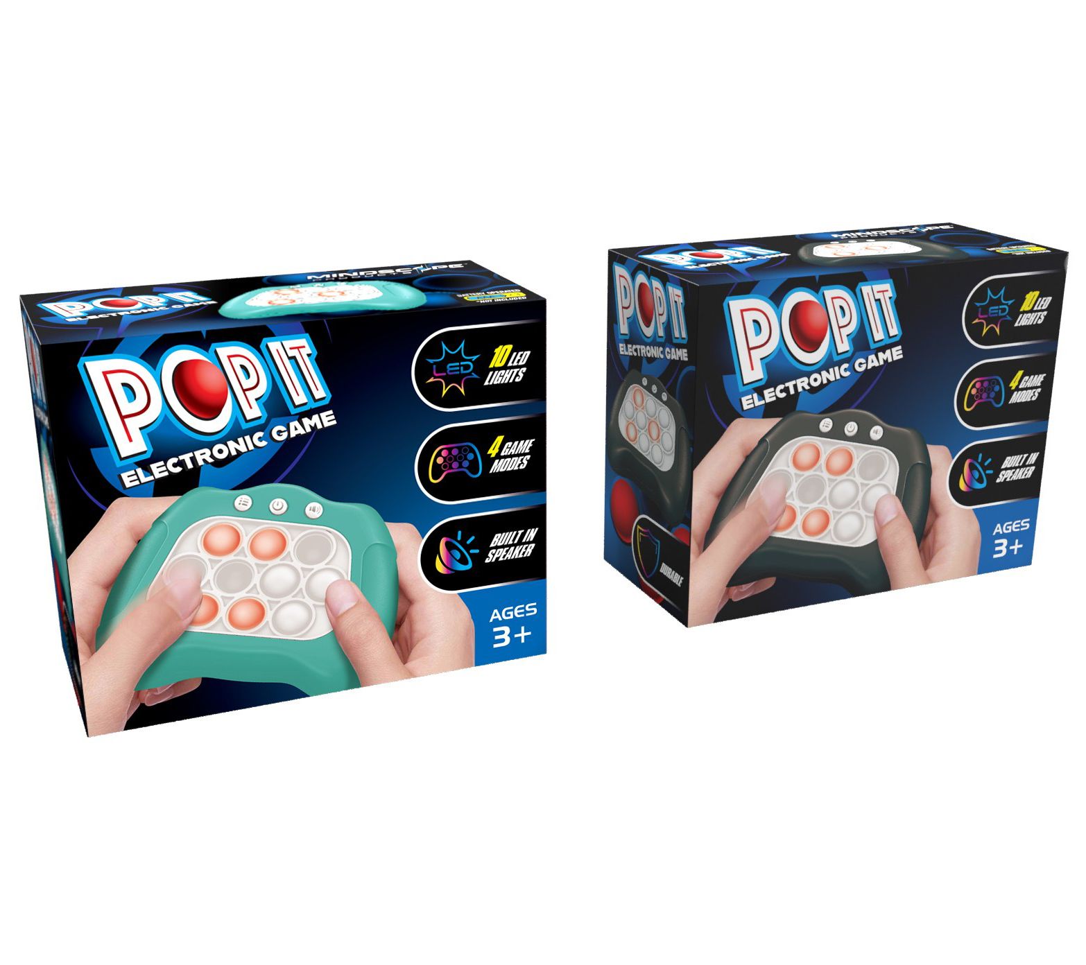 ShWk 8/18 Set-2 Electronic Fidget Popper Games with 4 Game Modes - QVC.com