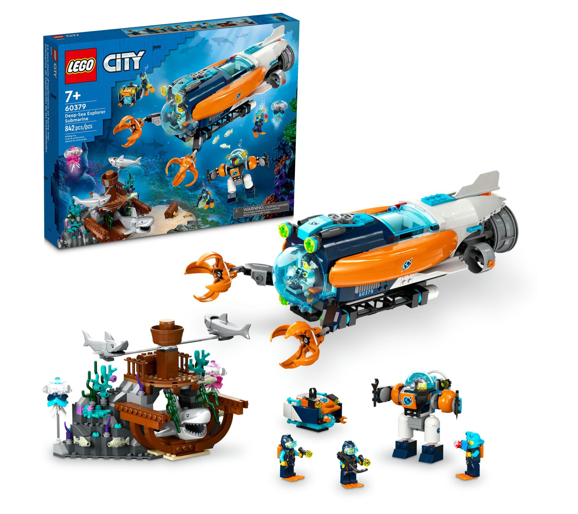 LEGO City Deep-Sea Explorer Submarine 60379 Building Set - QVC.com