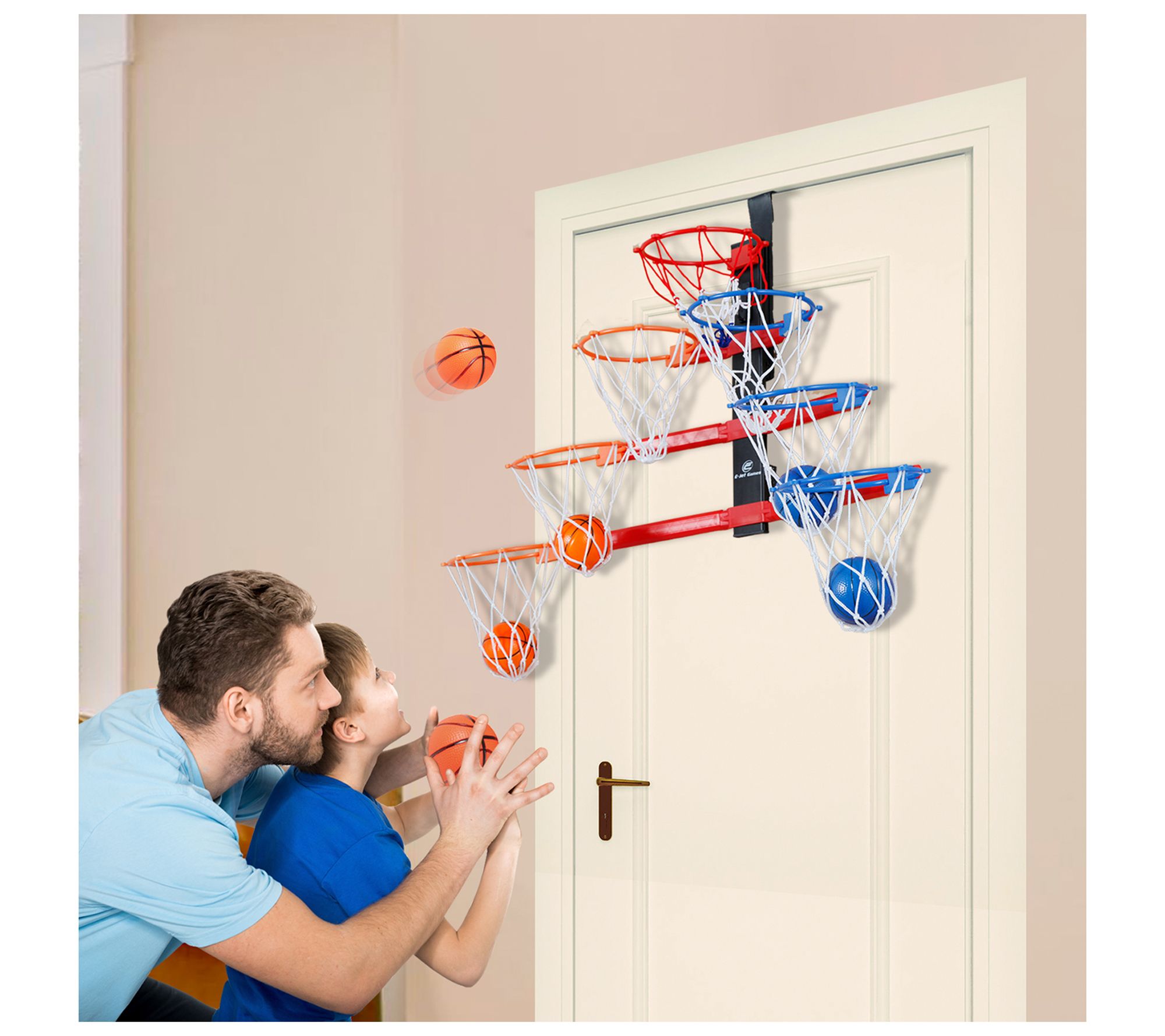E-Jet Games Over-the-Door Mini Hoop Race Game - QVC.com
