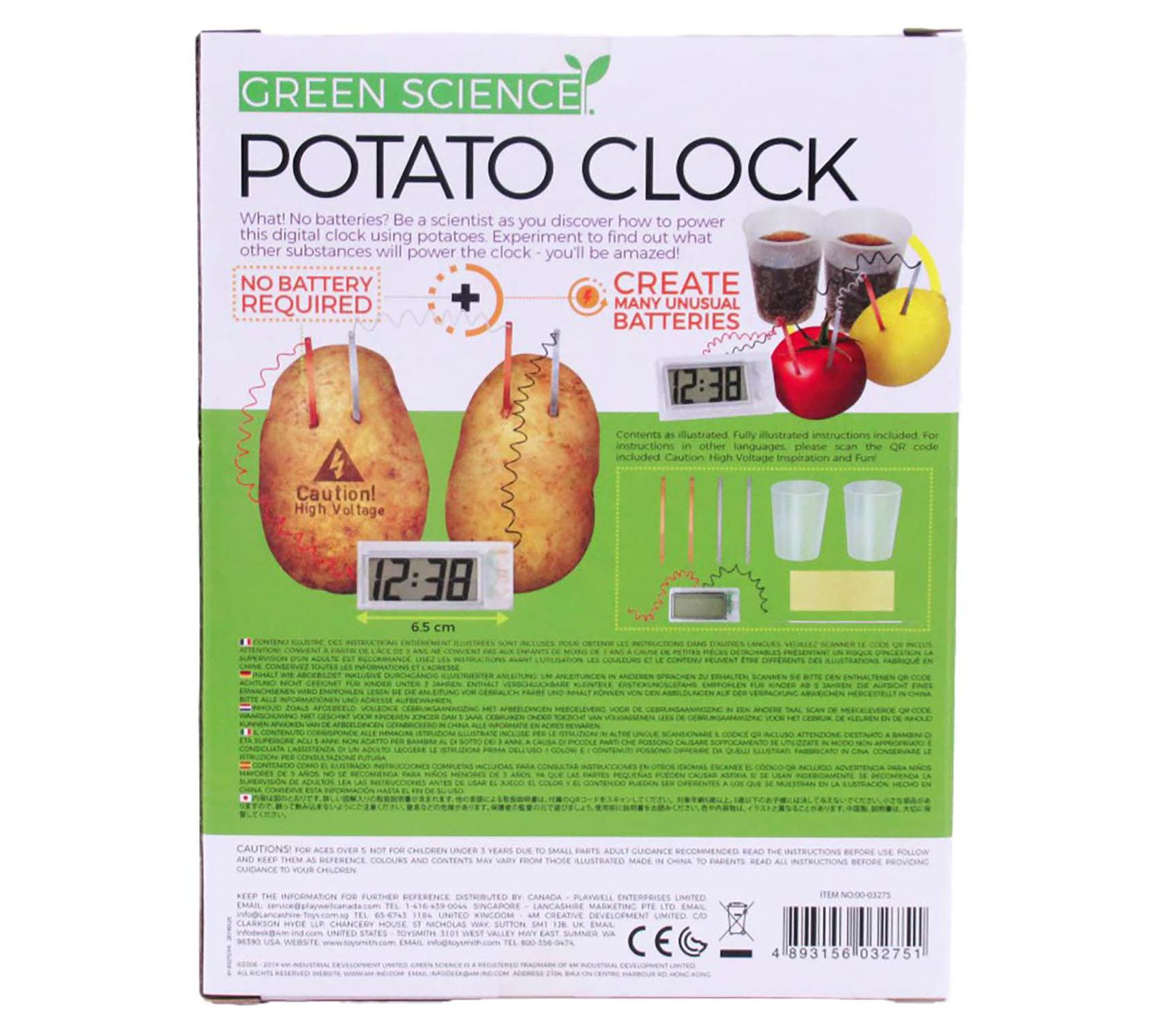 4M Green Science Potato Clock - DIY Renewable Energy Kit - QVC.com