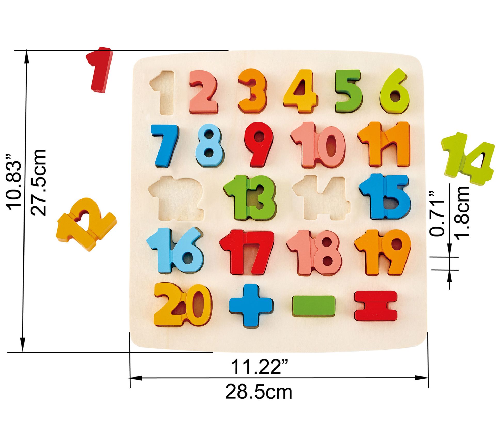 Hape Wooden Chunky Number & Counting Puzzle - QVC.com