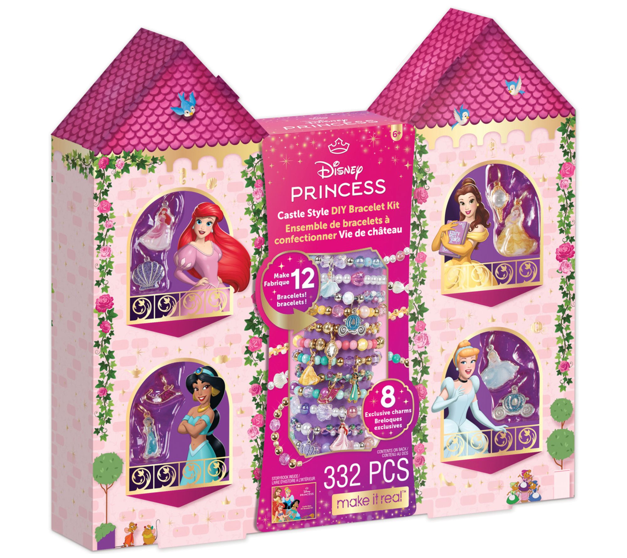 Make It Real Disney Princess Castle Style DIY Bracelet Kit - QVC.com